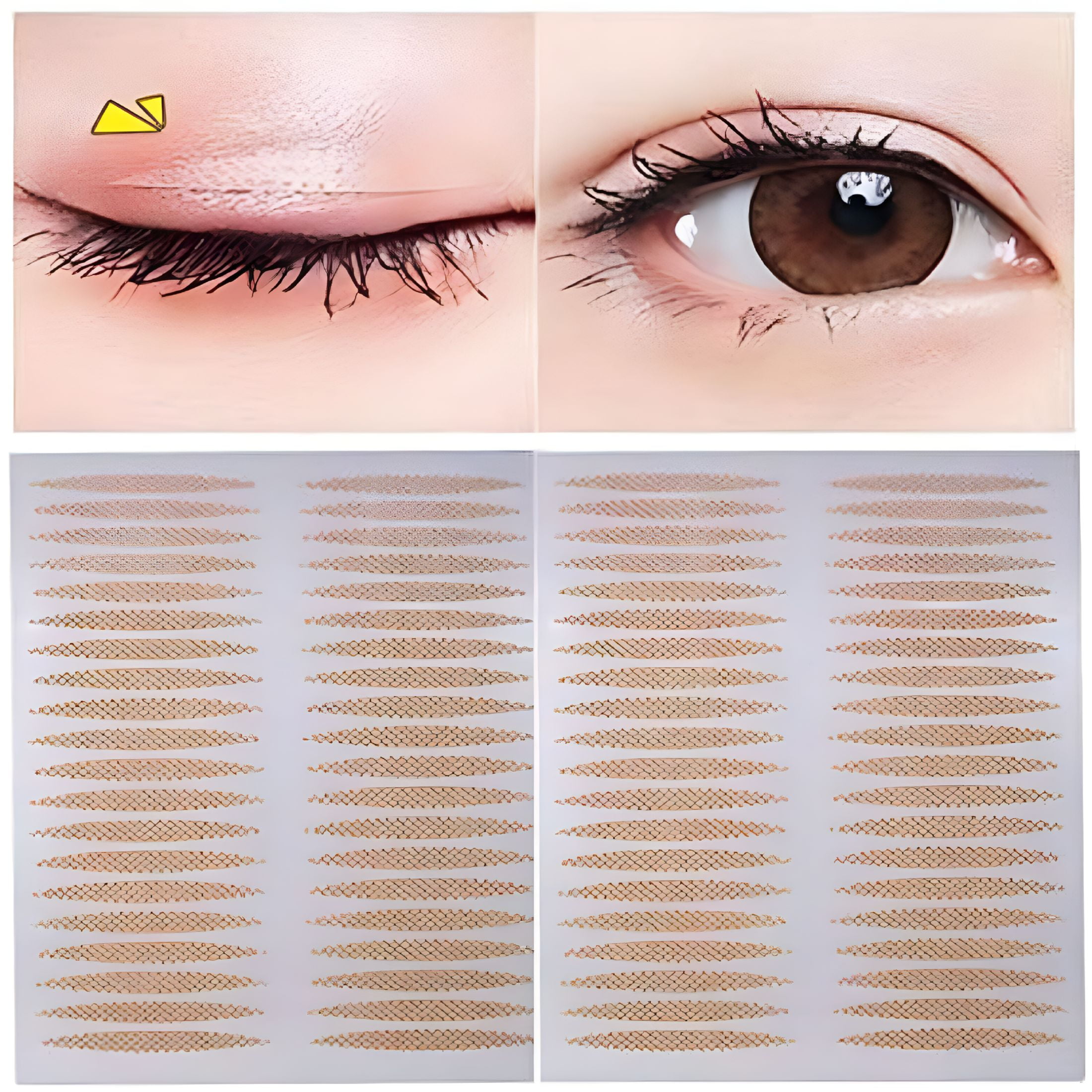 RAGUPEL 600 Pcs Makeup Breathable Lace Eyelid Tape Invisible Single ...