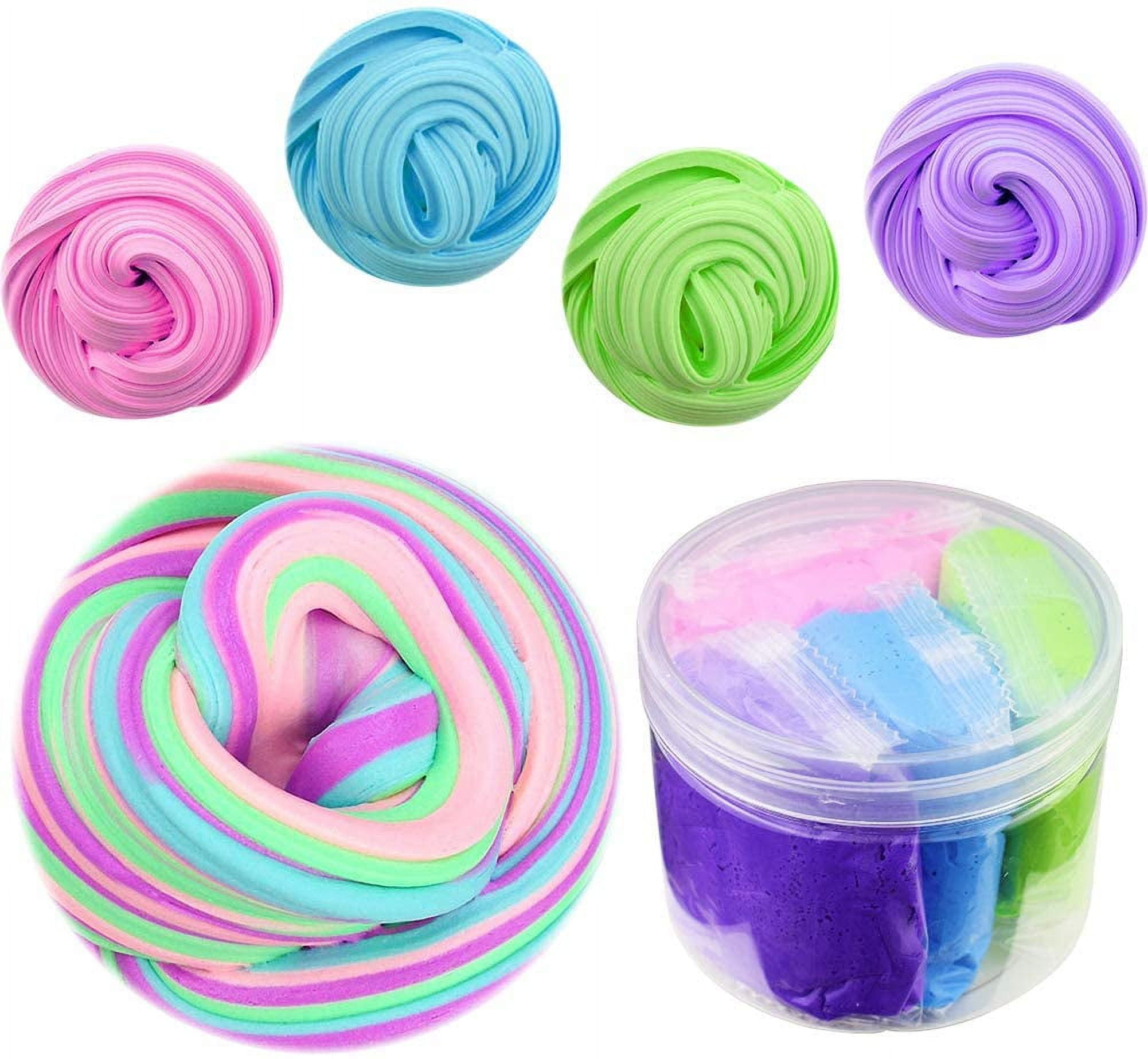 RAGUPEL Butter Slime Kit, 4 Pack Fluffy Slime,Super Stretchy and Non ...