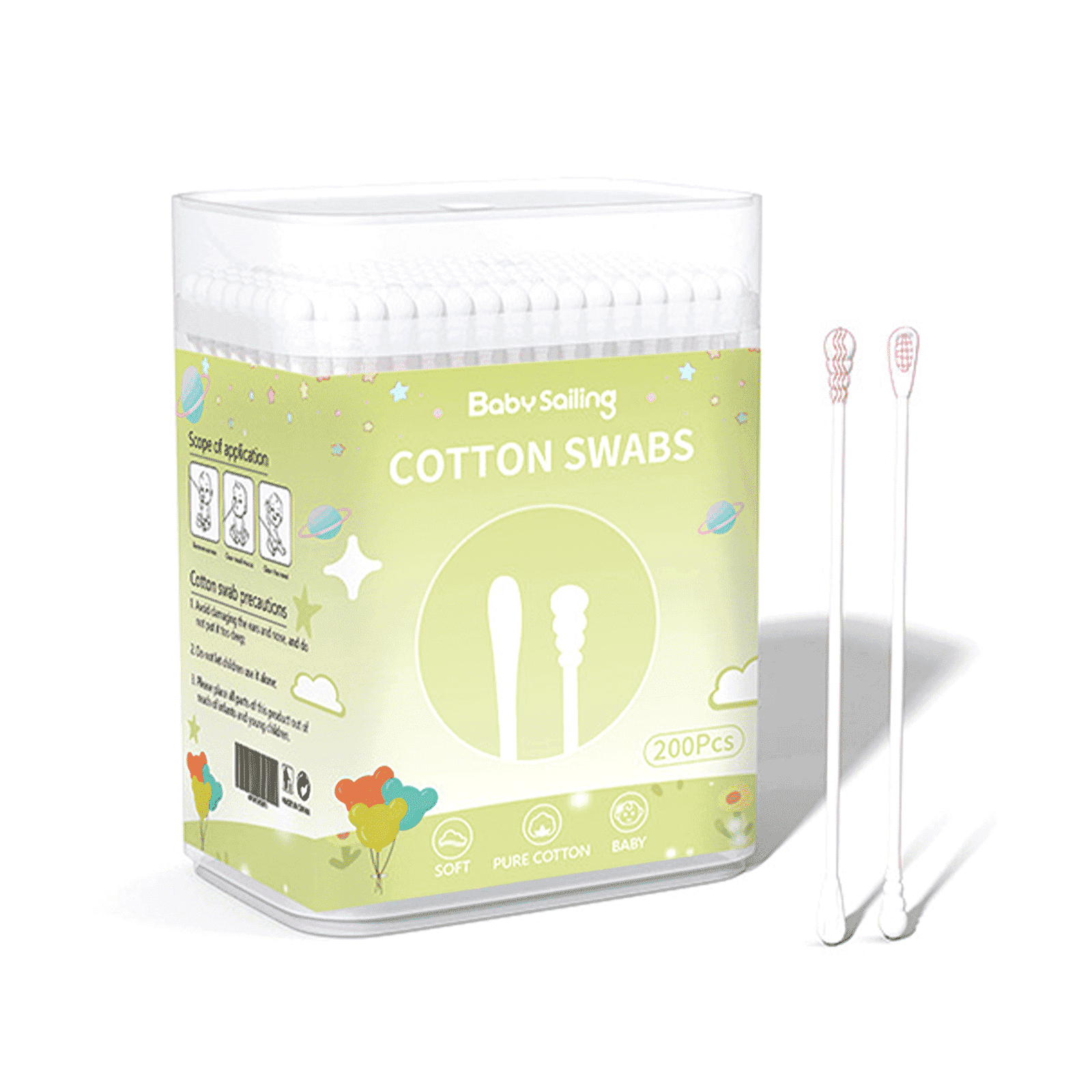 RAGUPEL Cotton Swabs,Medical-Grade Baby Ear Cleaner,Extra-Gentle Safety ...