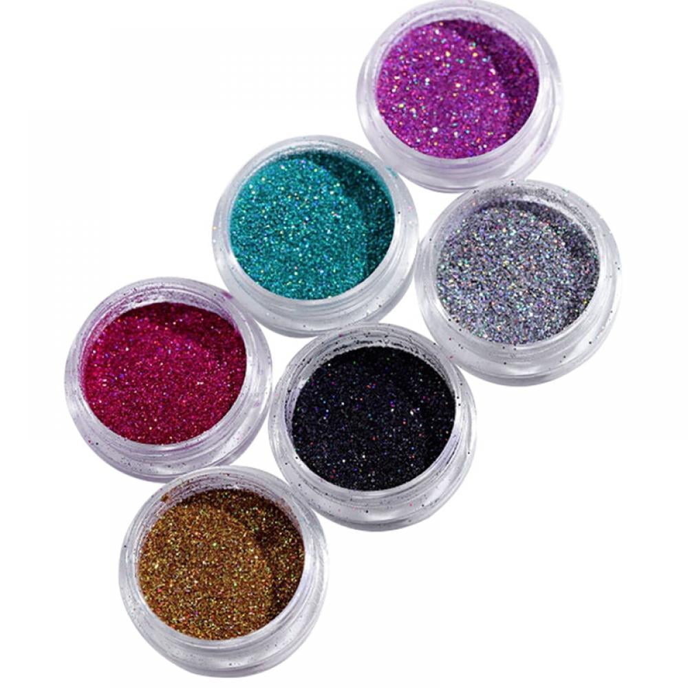 RAGUPEL Dip Powder Nail Kit- 6 Colors Glitter Sparkle Nail Powders ...