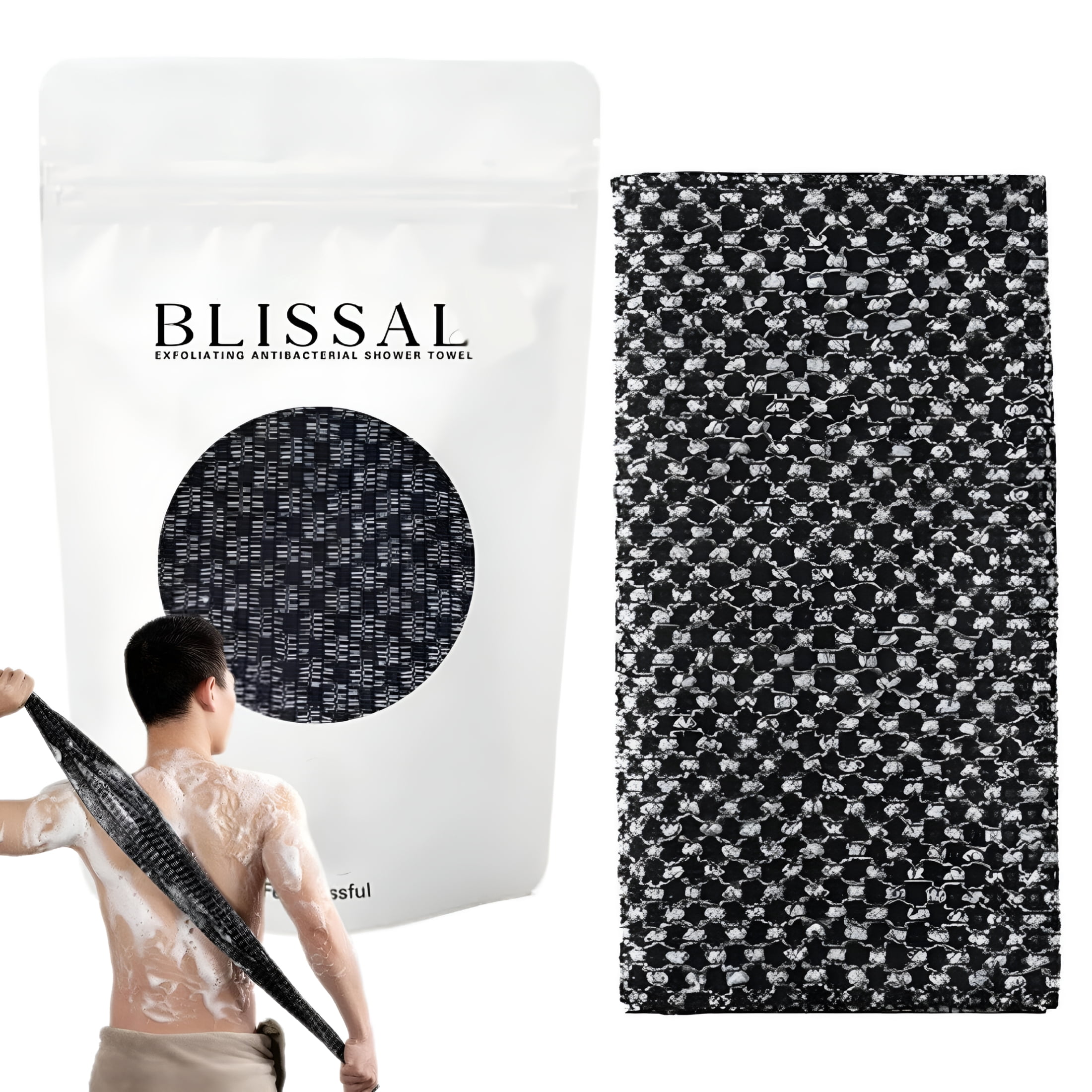 RAGUPEL Exfoliating Shower Towel,Scrub Cloth,Long Exfoliating Washcloth ...