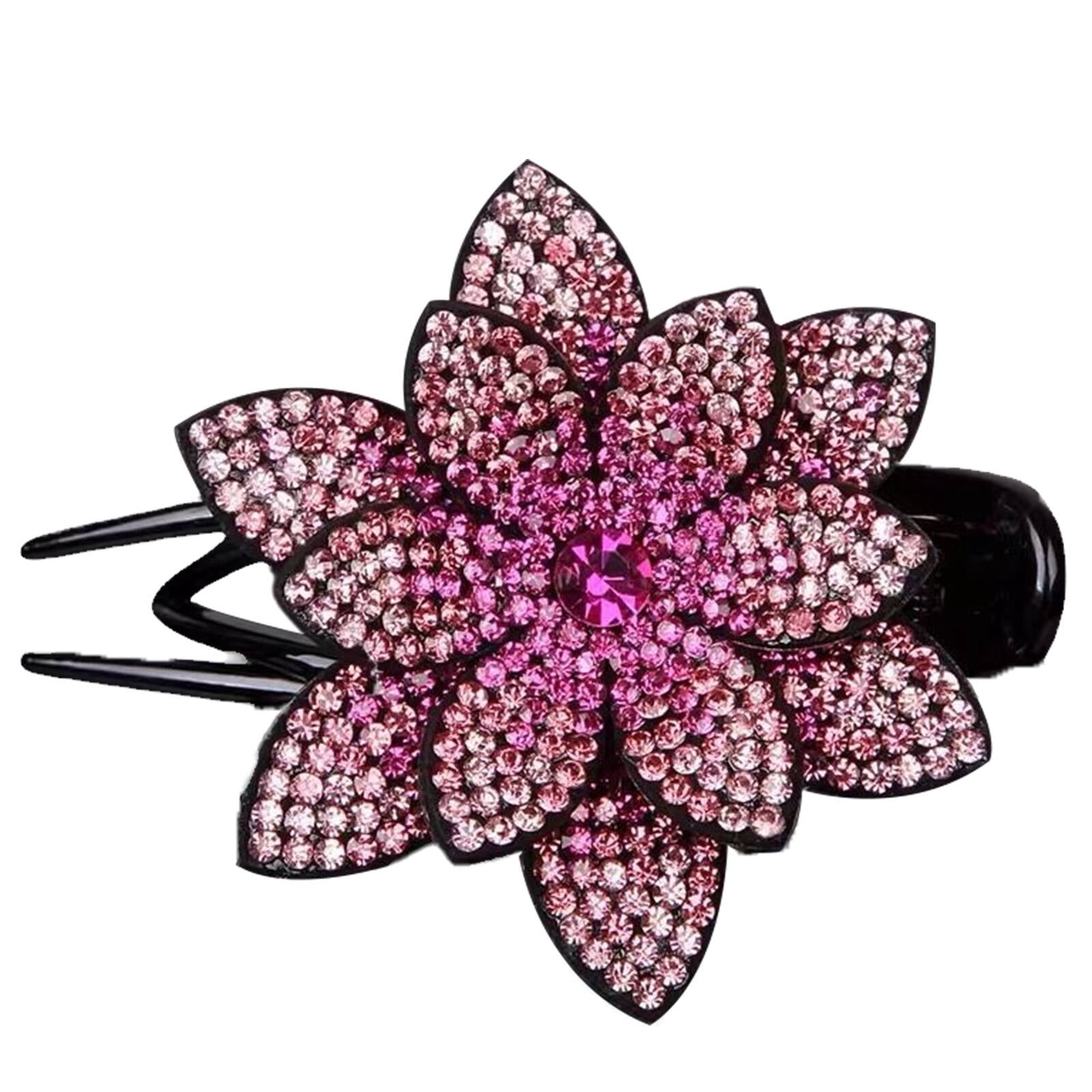 RAGUPEL Hair Clips,Exquisite Rhinestone Flower Design Hair Clips for ...