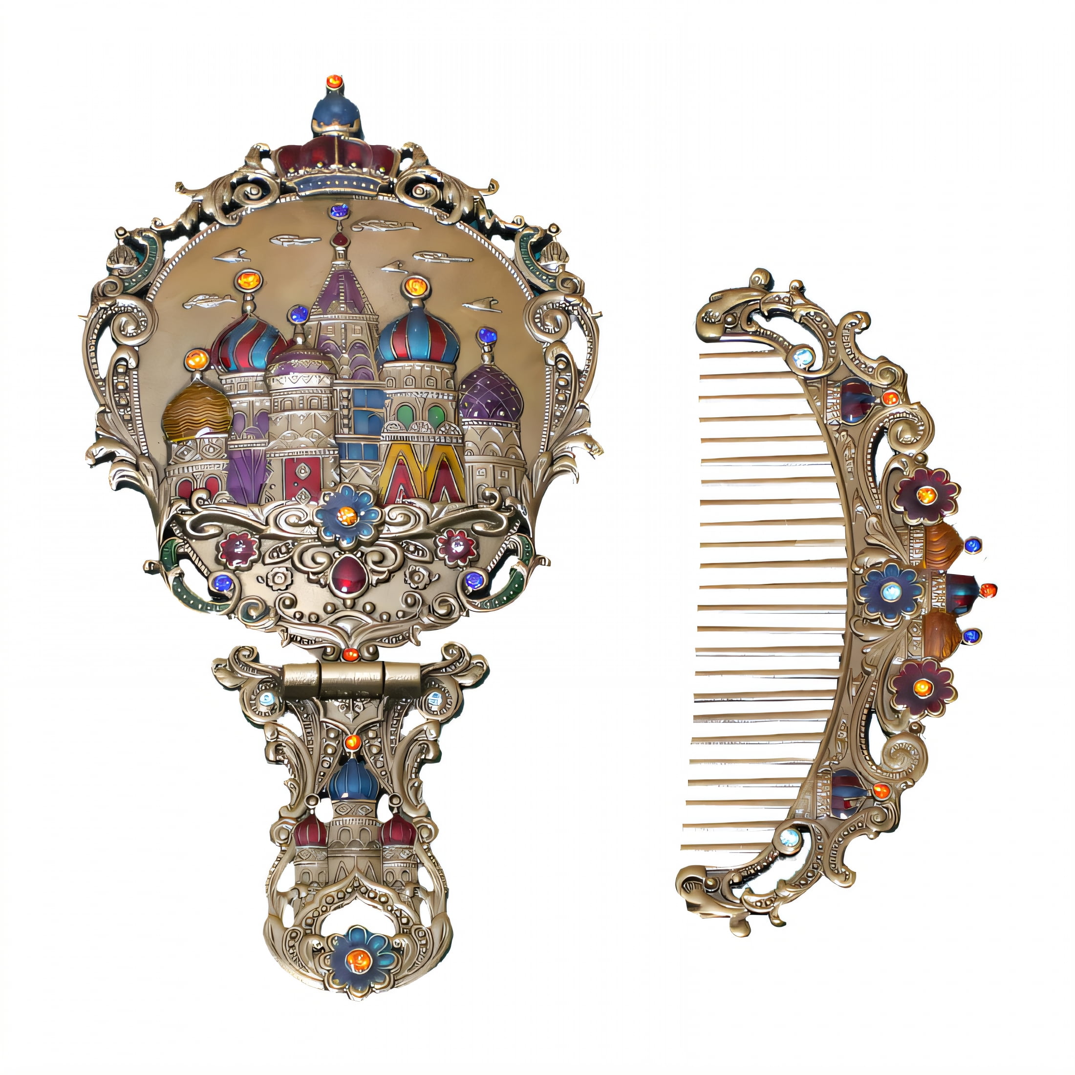 RAGUPEL Hand Mirrors with Handle,Oval Mirror Face 5.3"*2.7"*0.8" Hand ...