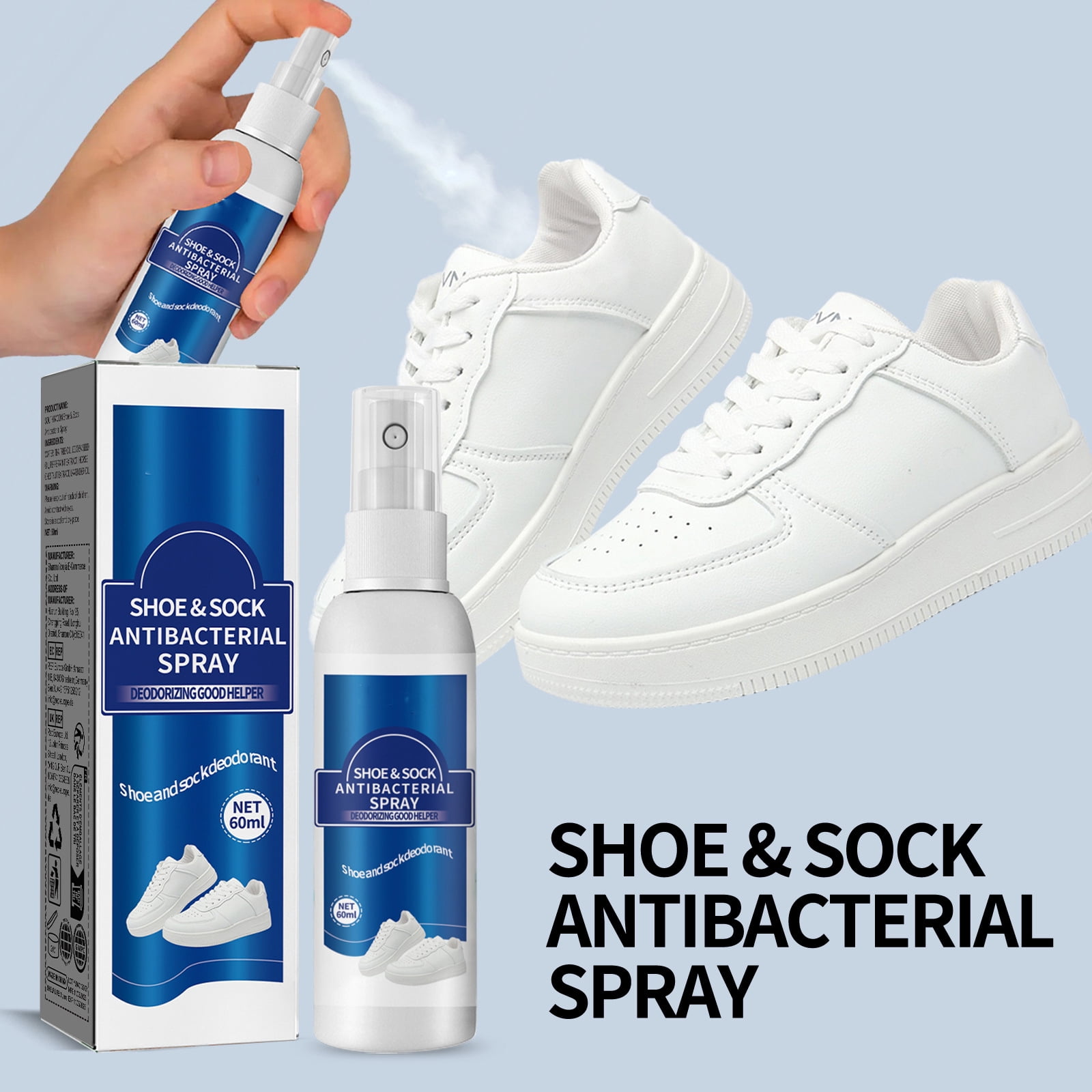 RAGUPEL Shoe and Sock Antibacterial Spray, Kill Bacteria, Eliminate ...