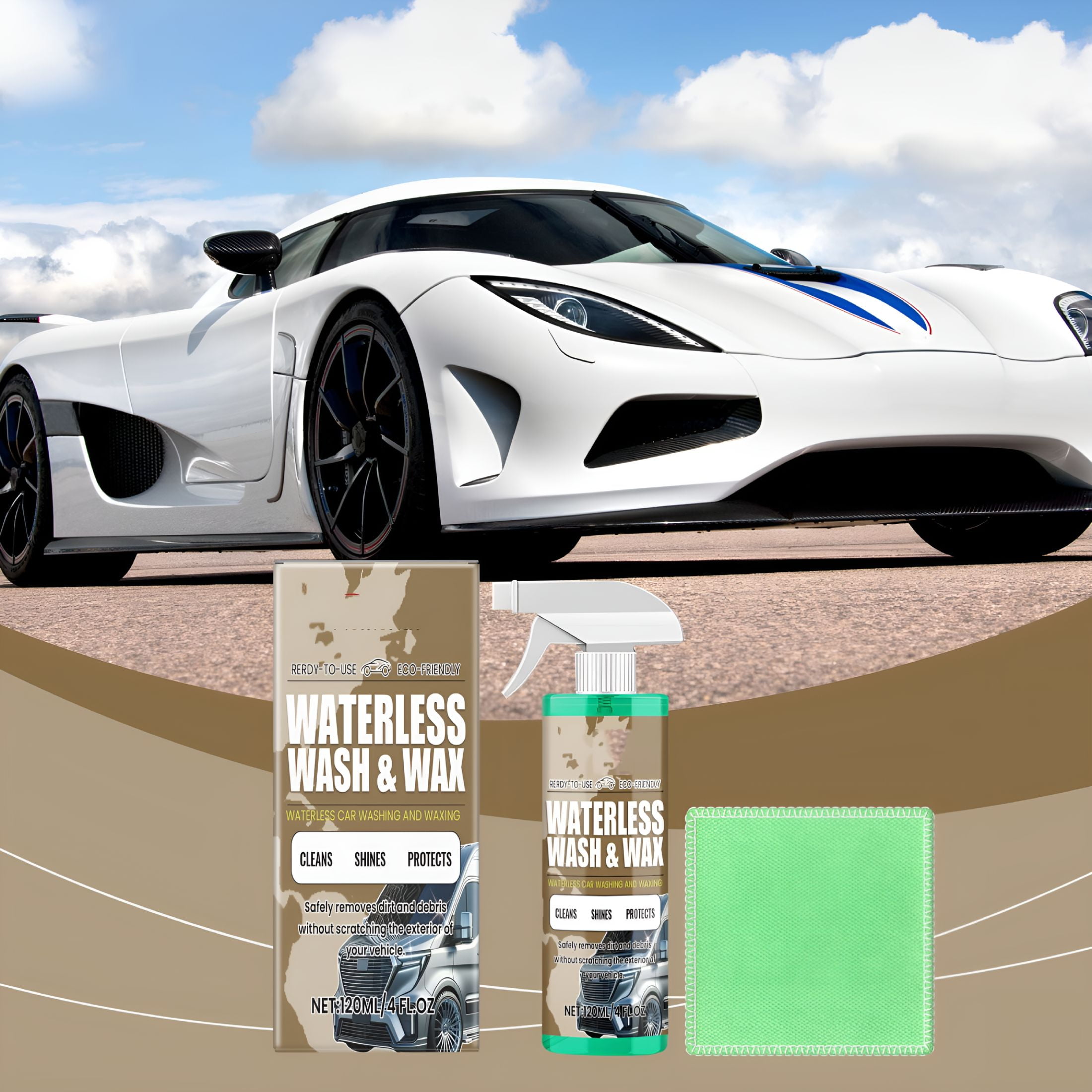 RAGUPEL Waterless Car Wash Coating Agent, No-Rinse Auto Detailer Spray ...