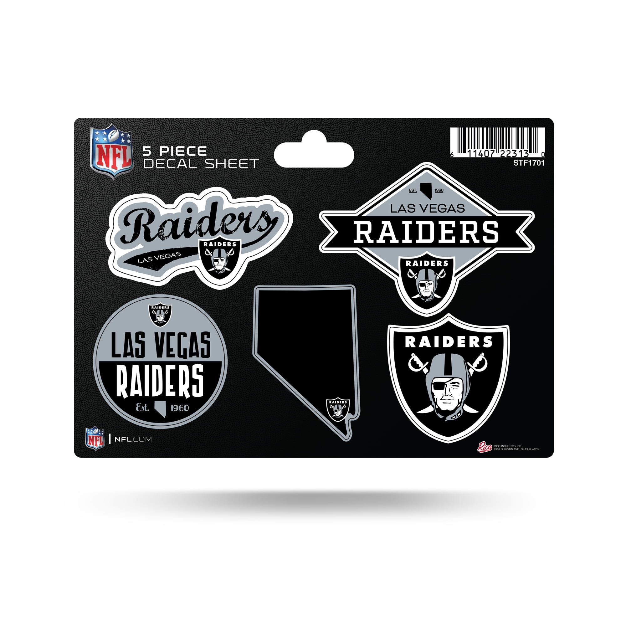 RAIDERS 5-PC STICKER SHEET - Walmart.com