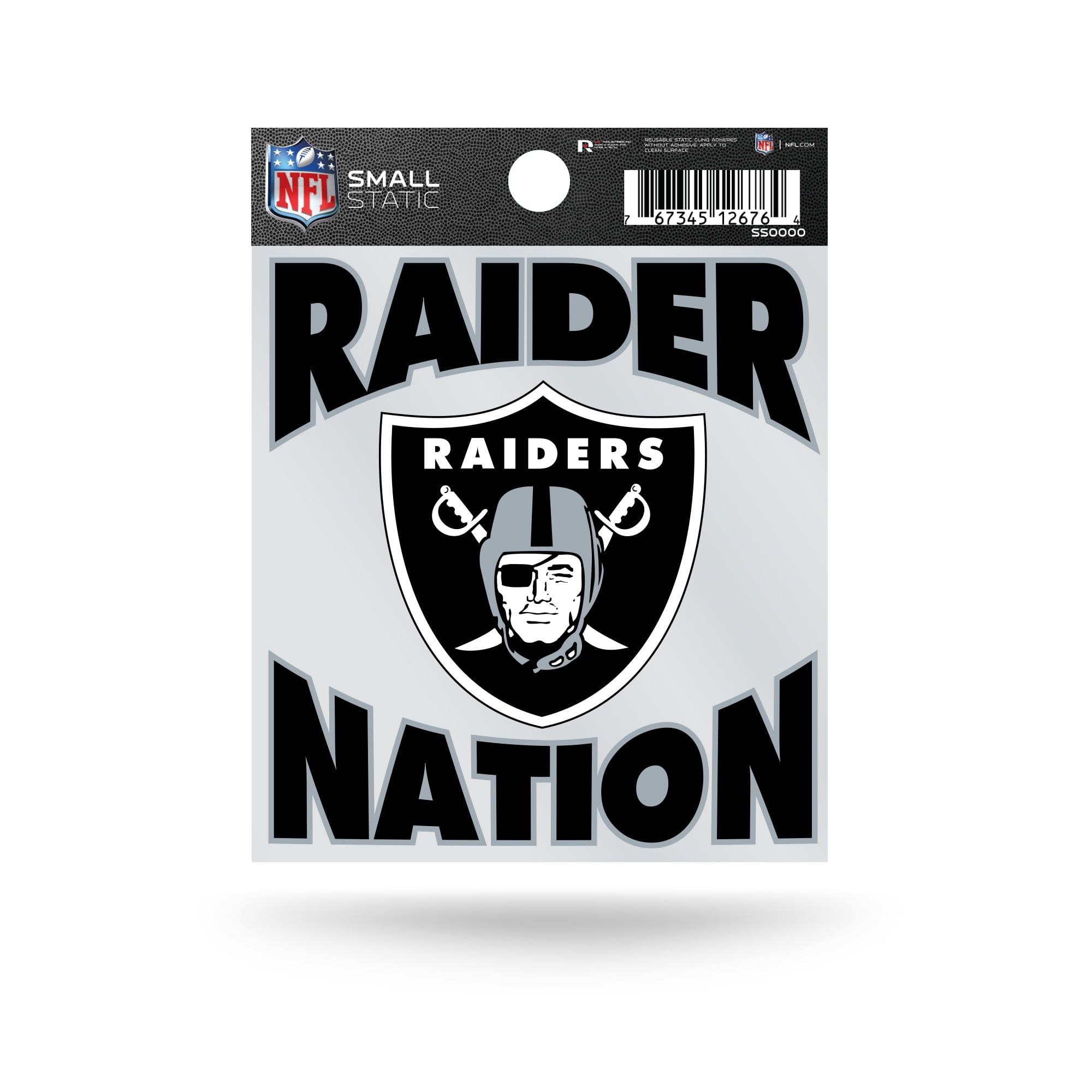 RAIDERS "RAIDER NATION" SMALL STATIC CLING - Walmart.com