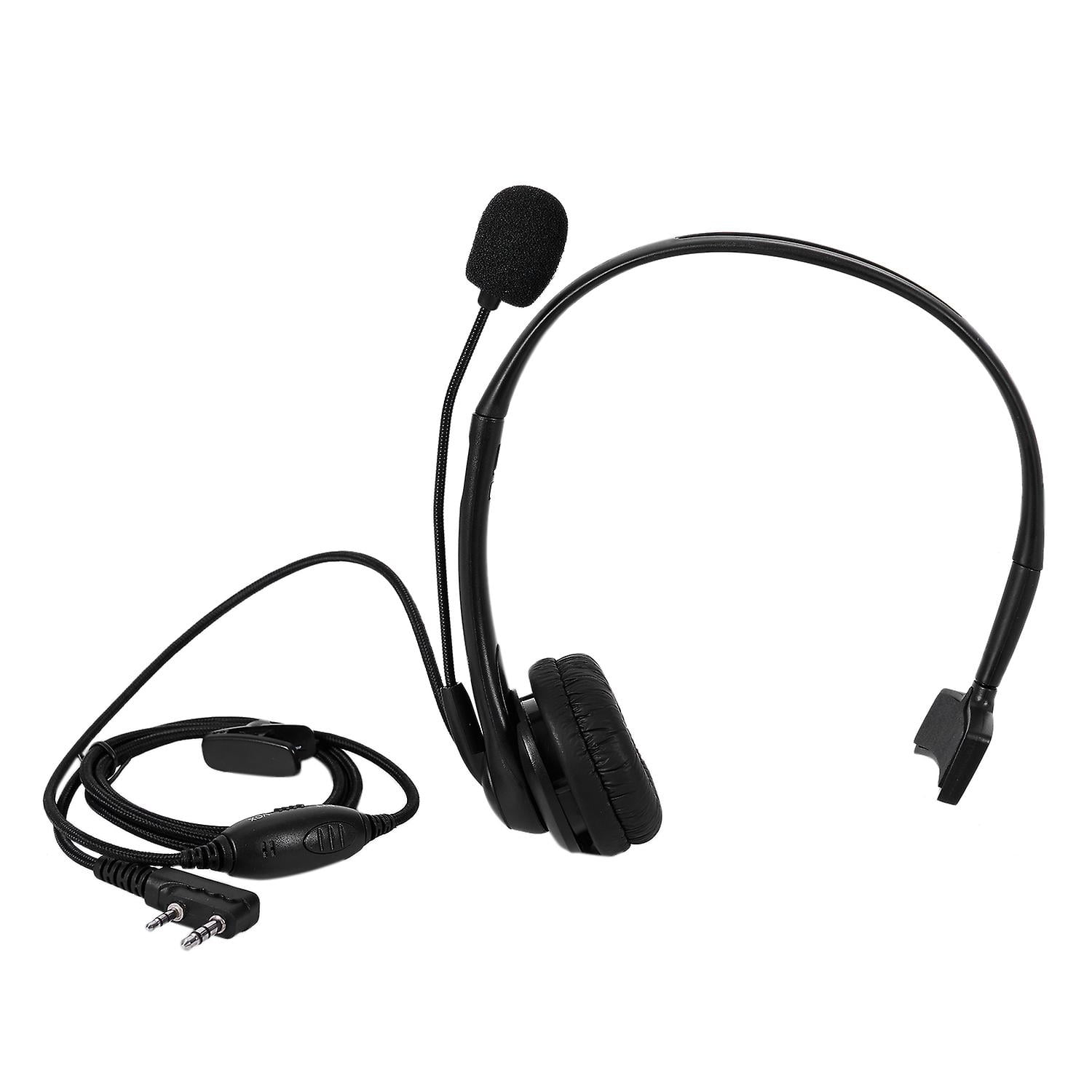 2 PIN PTT Mic Headphone Headset for KENWOOD RETEVIS BAOFENG UV5R 5R ...