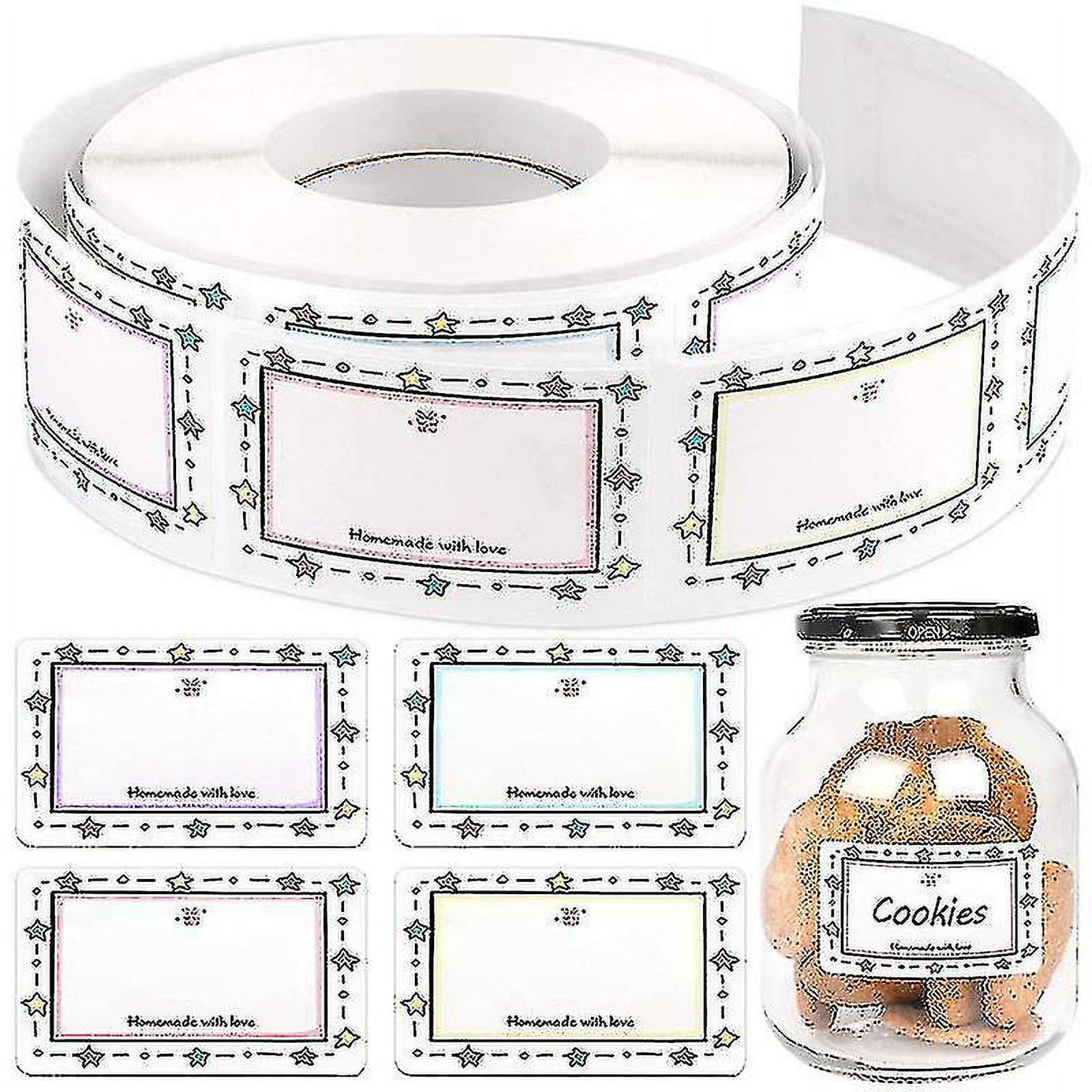 RAIN 250 Pcs/roll Food Labels Self Adhesive Jam Jar Labels - Walmart.com