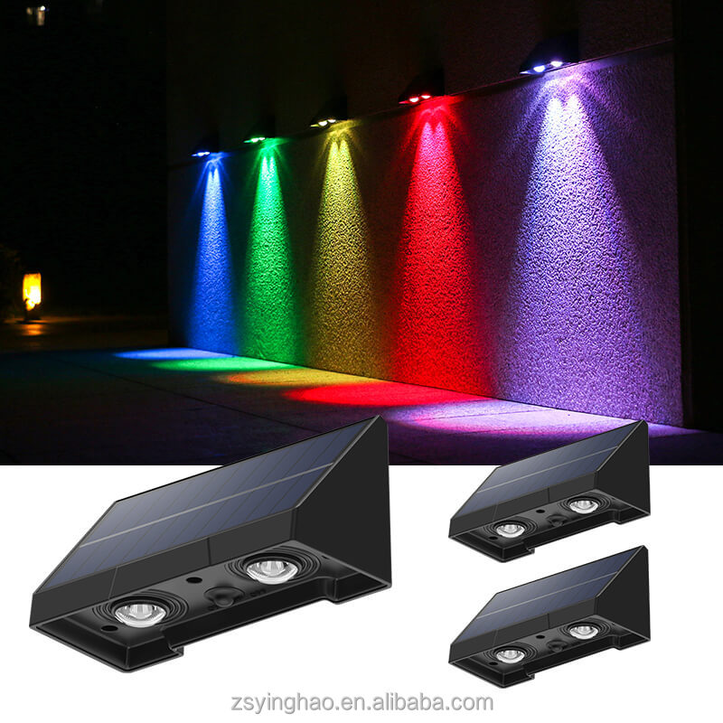 RAIN 3PCS Modern Decor Wall Mounted Solar Powered Garden Light Ip65 ...