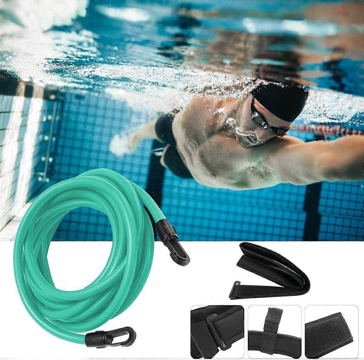 RAIN 3m/ 4m Pool Swim Training Leash Durable Elastic Swim Training Belt ...