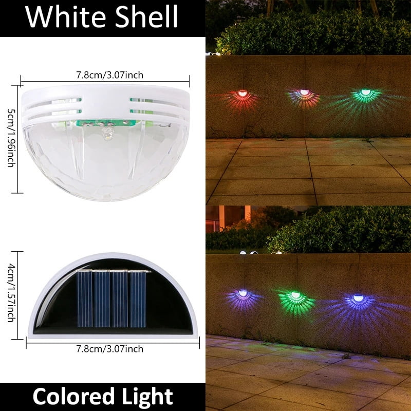 RAIN 3pcs Warm White LED Solar Step Lamp Path Stair Outdoor Garden ...