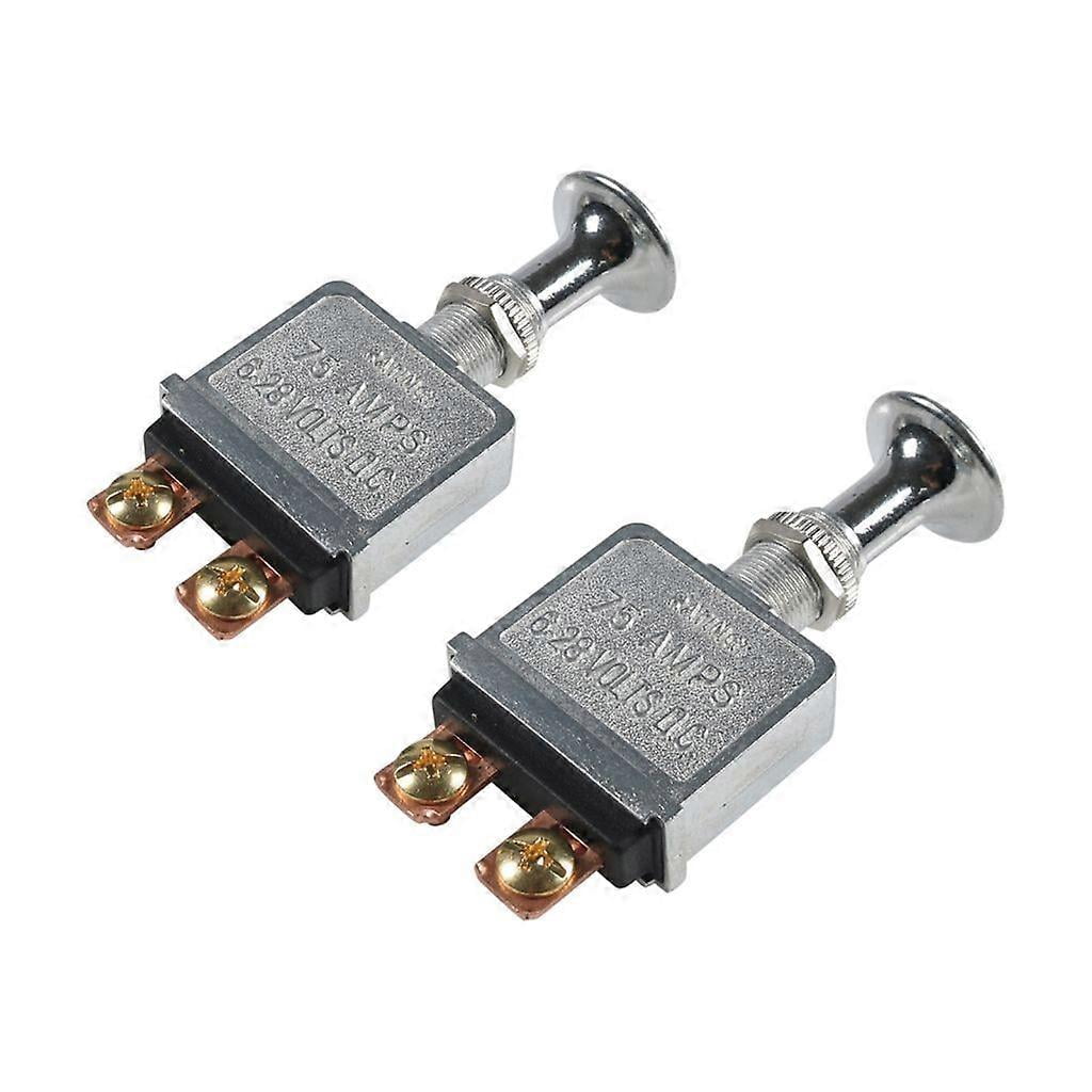 RAIN 75Amp Push Pull Switches Heavy Duty On-Offs Metal Knob 6V-28V Pull ...