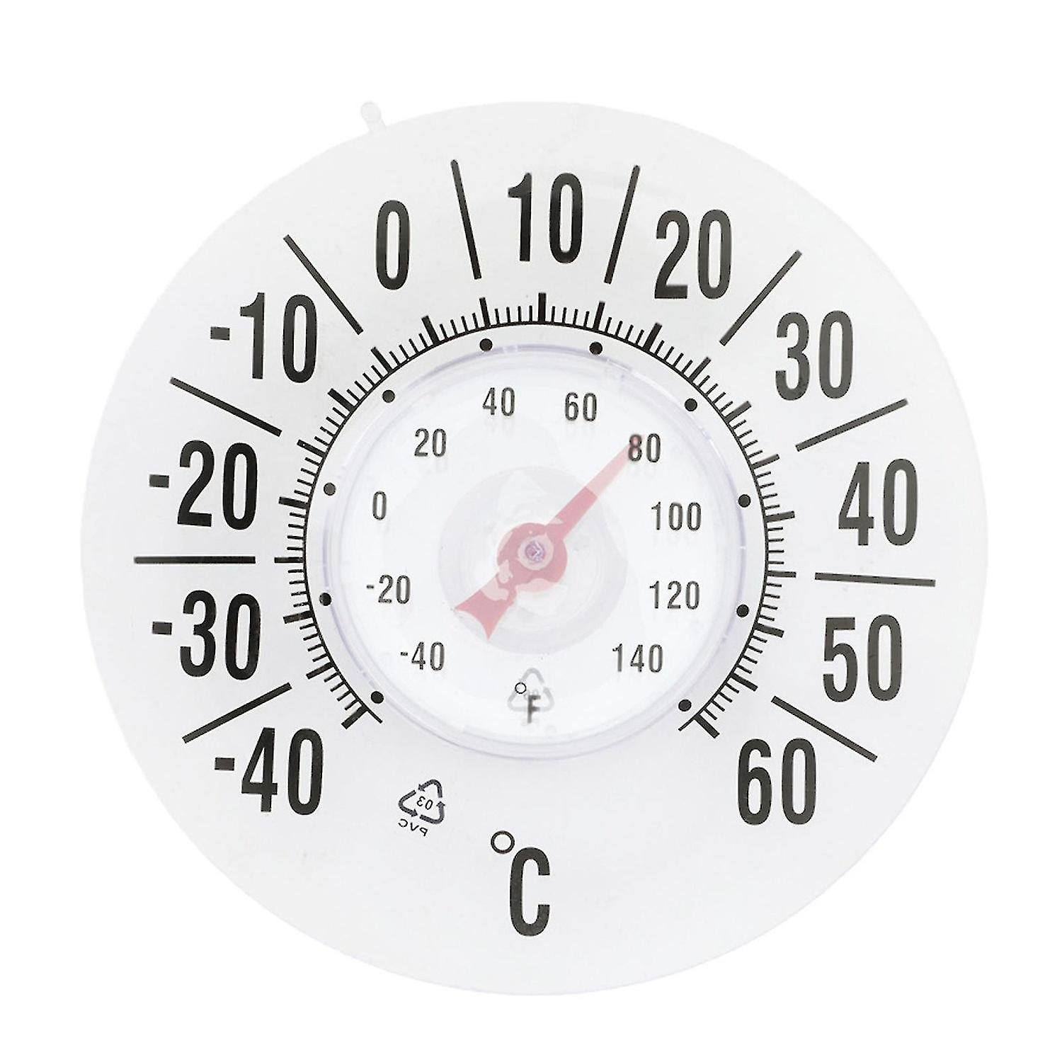 RAIN Window Thermometer Temperature Indoor/outdoor Dial Round Suction ...