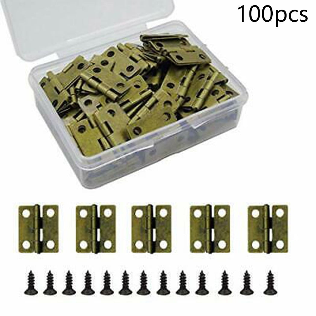 RAINB 100Pcs Small Box Hinges Granmp Jewelry Box Hinges Retro Butt ...