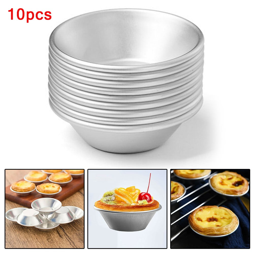 RAINB 10Pcs Egg Tart Mold Hot Baking Tools Cupcake Cake Cookie Pudding ...