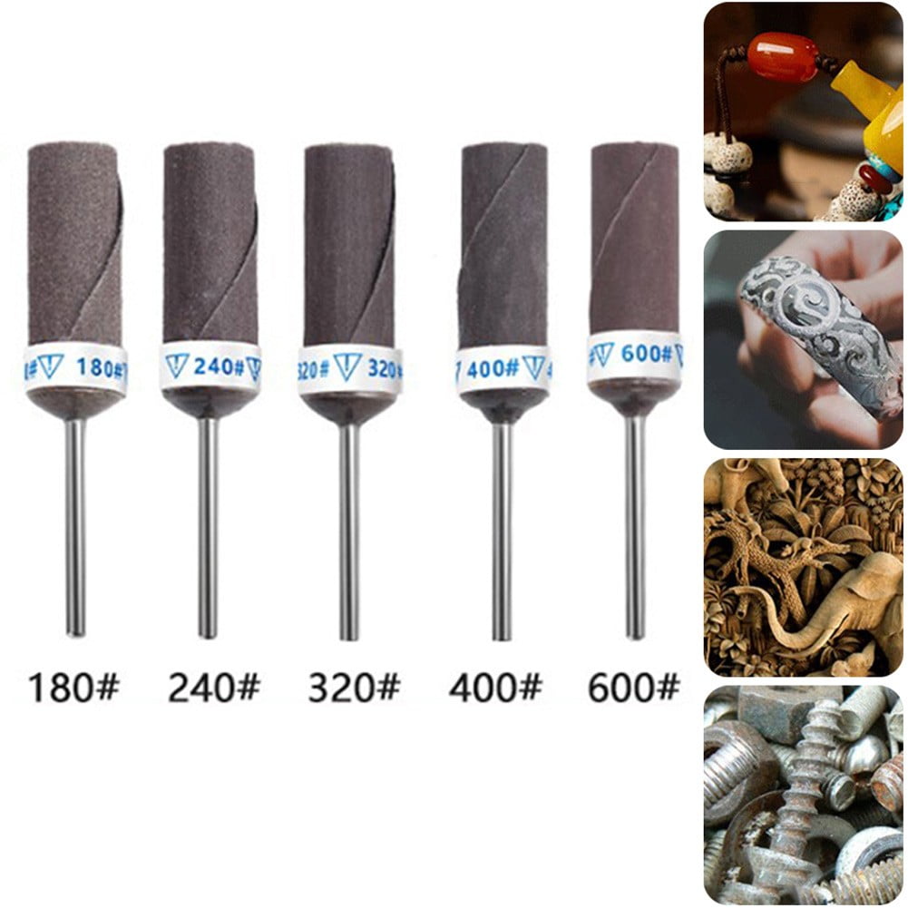 RAINB 5Pcs 180-600# Sanding Band Sanding Drum Abrasive Rotary Tool ...