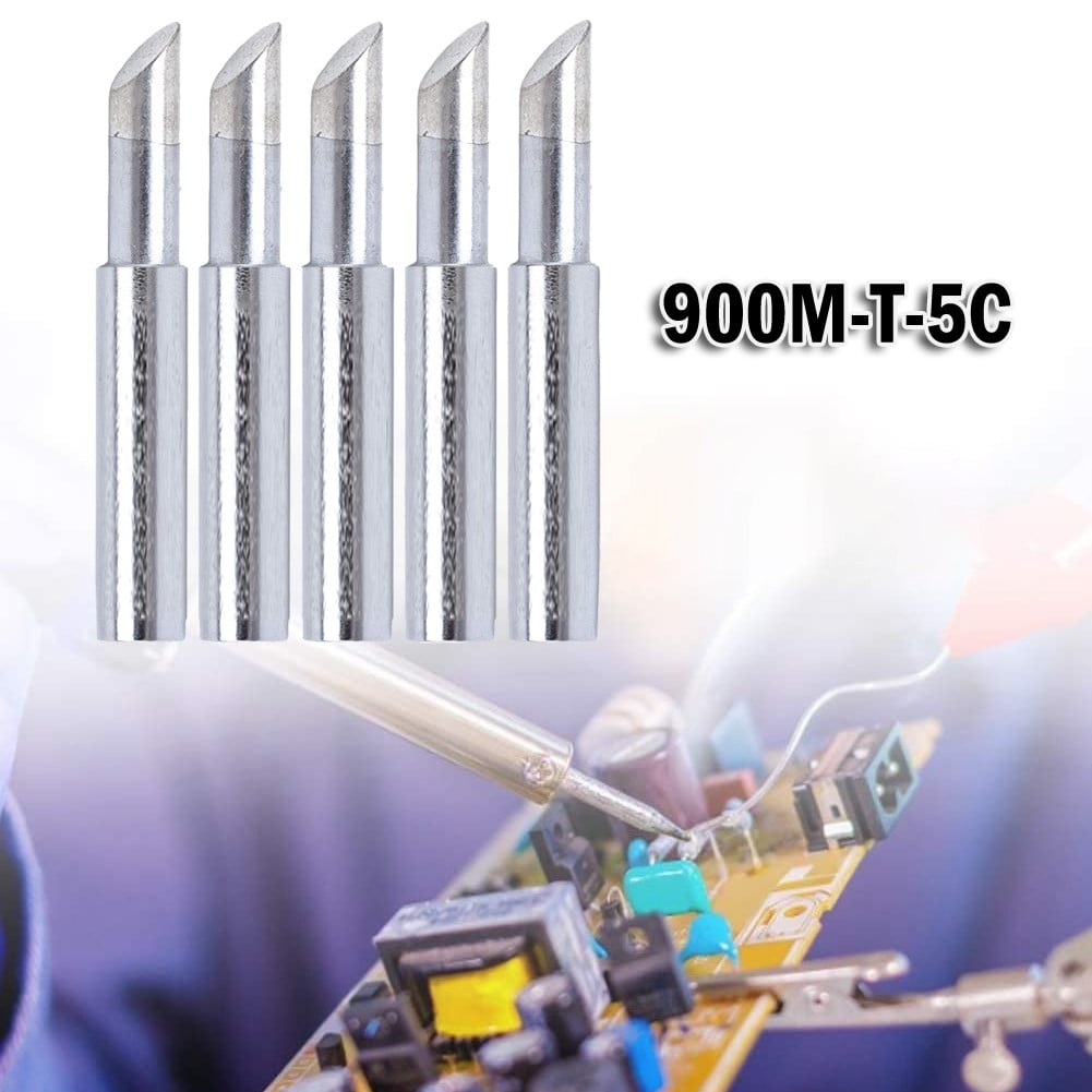 RAINB 5Pcs Soldering Iron Tips 900M-T-5C Soldering Iron Pure Copper Welding For 936 A3242 ...