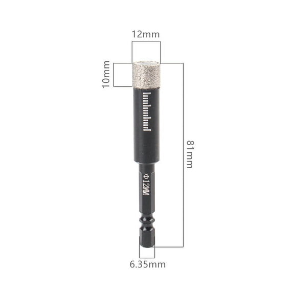 RAINB 6/8/10/12/14Mm Diamond Dry Drill Bits Hole Saw Cutter For Marble ...