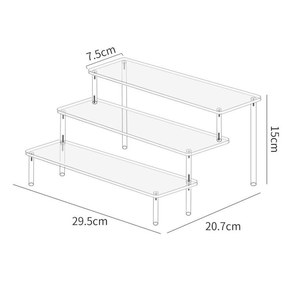 RAINB Acrylic Display Risers,Display Stand, 2/3 Tier Perfume Organizer ...