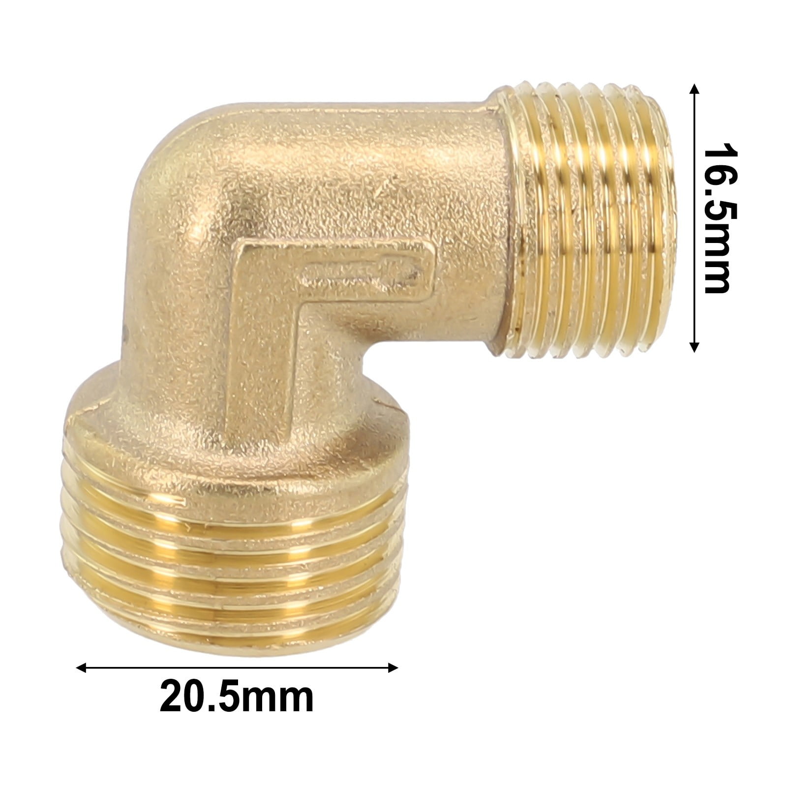 RAINB Air Compressor Fittings Brass 20.5*16.5Mm Male Thread Elbow ...