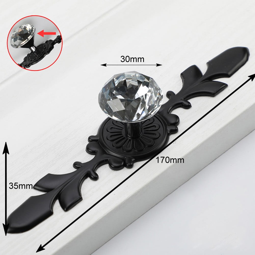 RAINB Door Pulls Crystal Handle Crystal Drawer Handles Glass Drill ...