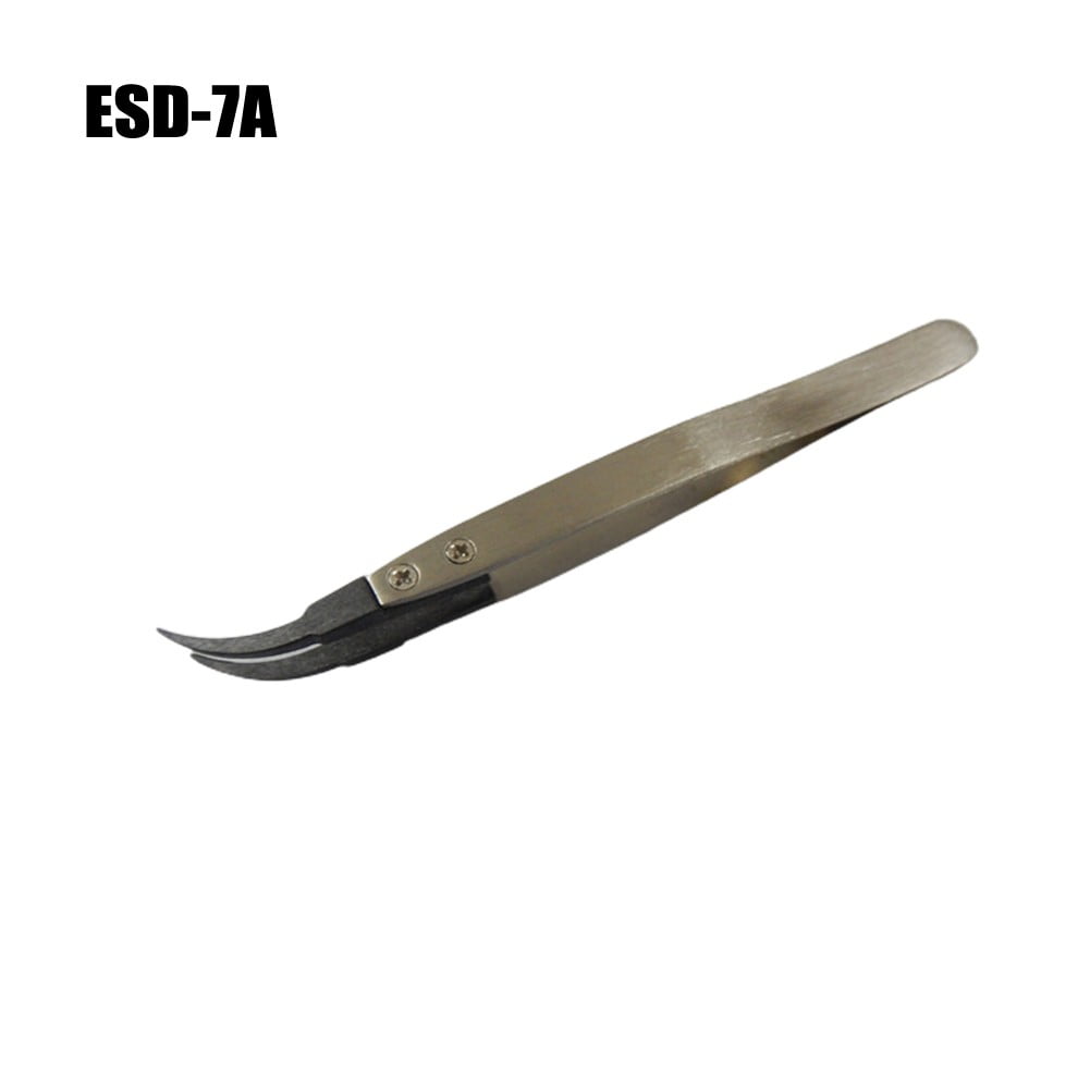 RAINB Esd Anti-Static Tweezers Industrial Tweezers With Replaceable ...