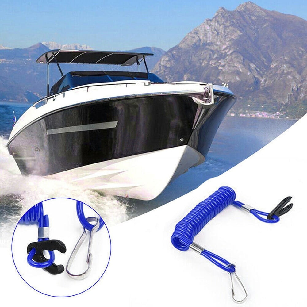 RAINB Jet Ski Outboard Stop Kill Key Floating Safety Lanyard Rope Blue ...