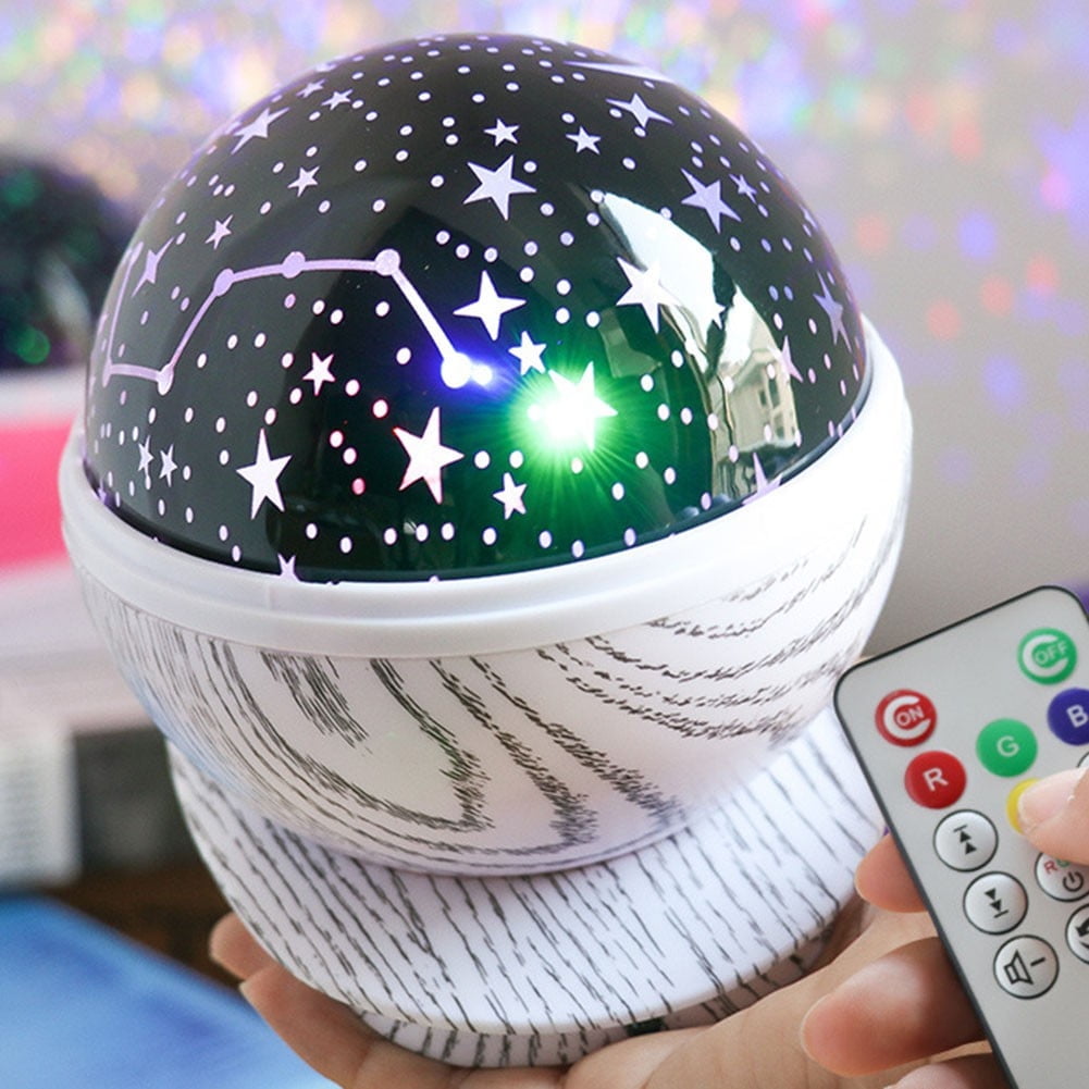 RAINB Musical Romantic Rotating Starry Lamp Full Of Stars Projection ...