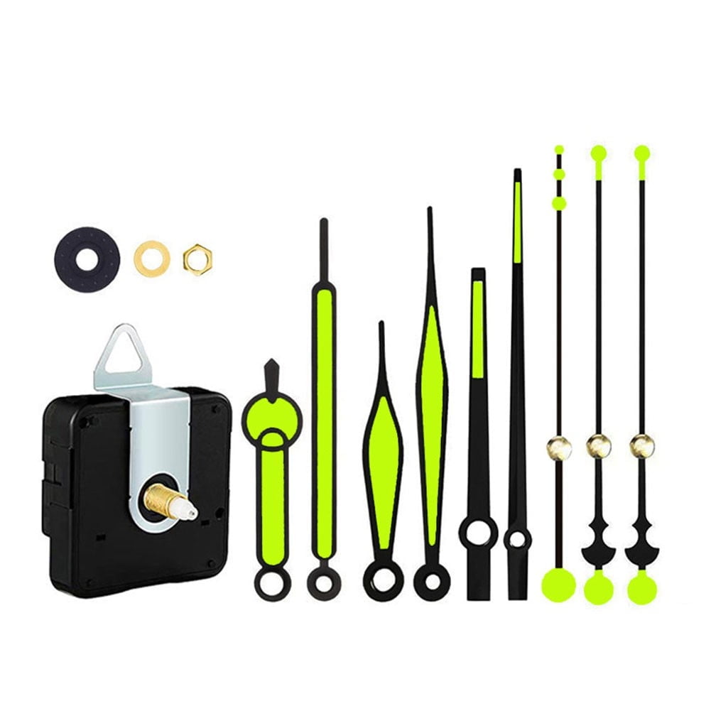 RAINB Silent Quartz Clock Mechanism Kit Long Shaft Fluorescence Clock ...