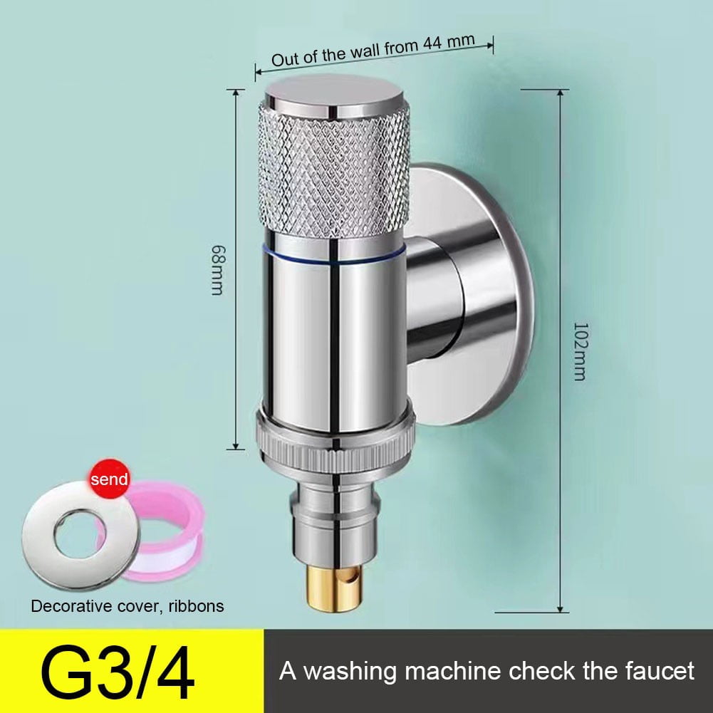 RAINB Stainless Steel Washing Machine Faucet Water Stop Quick Opening ...