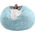 RAINBEAN Bean Bag Bed Chair Sofa Cover, (Cover only,No Filler) Plush ...