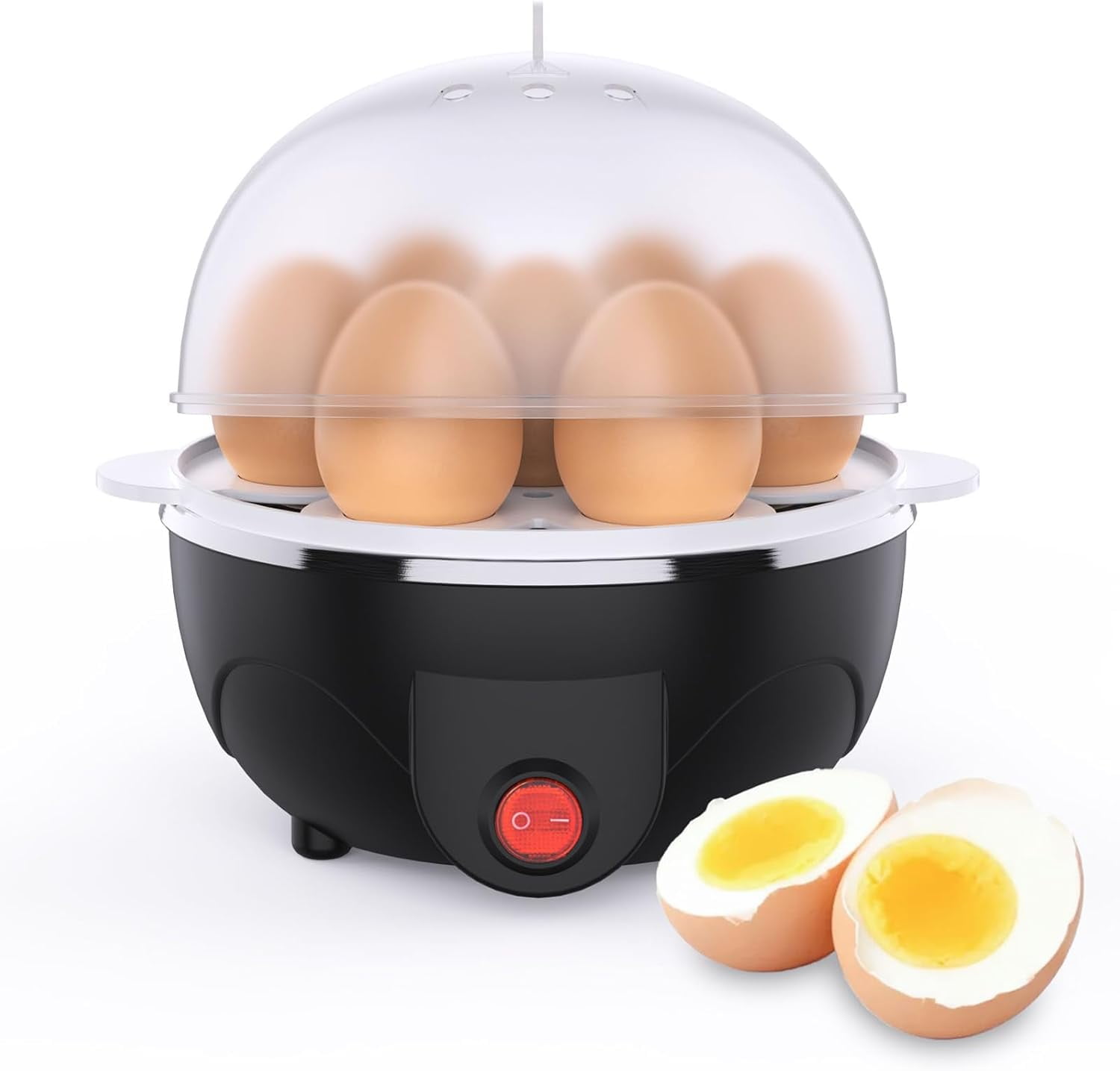 RAINBEAN Egg Cooker,7 Eggs Capacity Rapid Electric Cooker for Hard ...