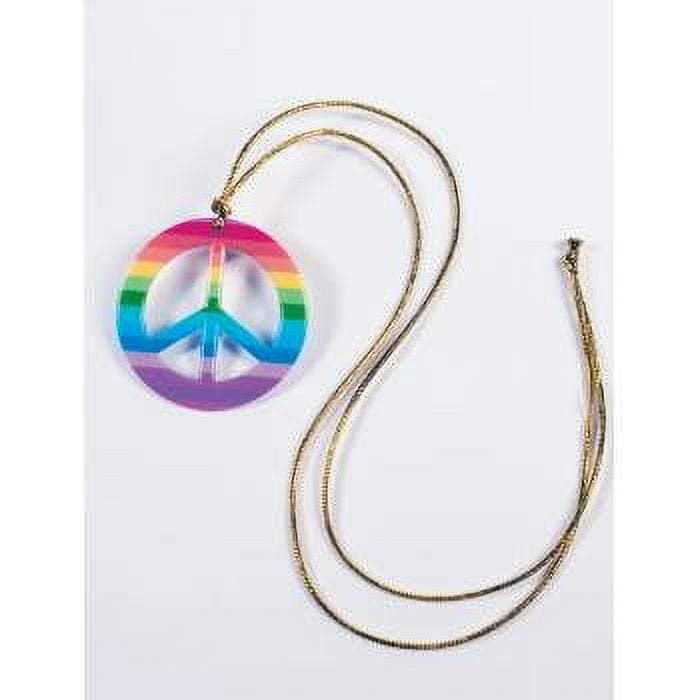 RAINBOW PEACE MEDALLION NECKLACE - Walmart.com
