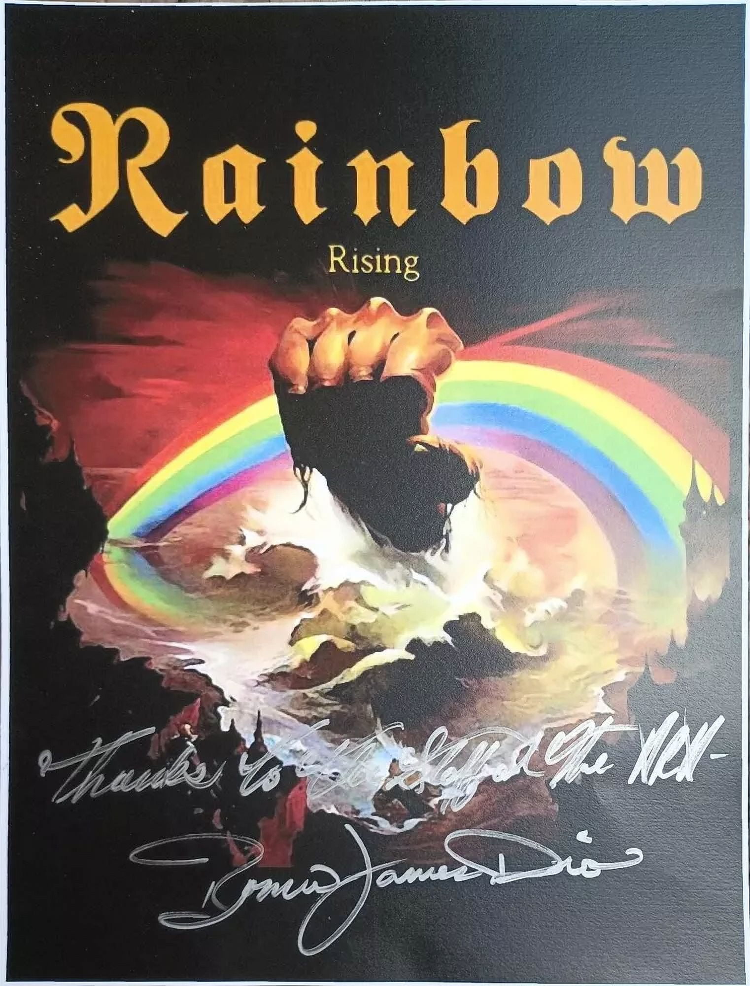RAINBOW RONNIE JAMES DIO Poster 1976 Reproduction REPRINT 24 x 36 Inch ...