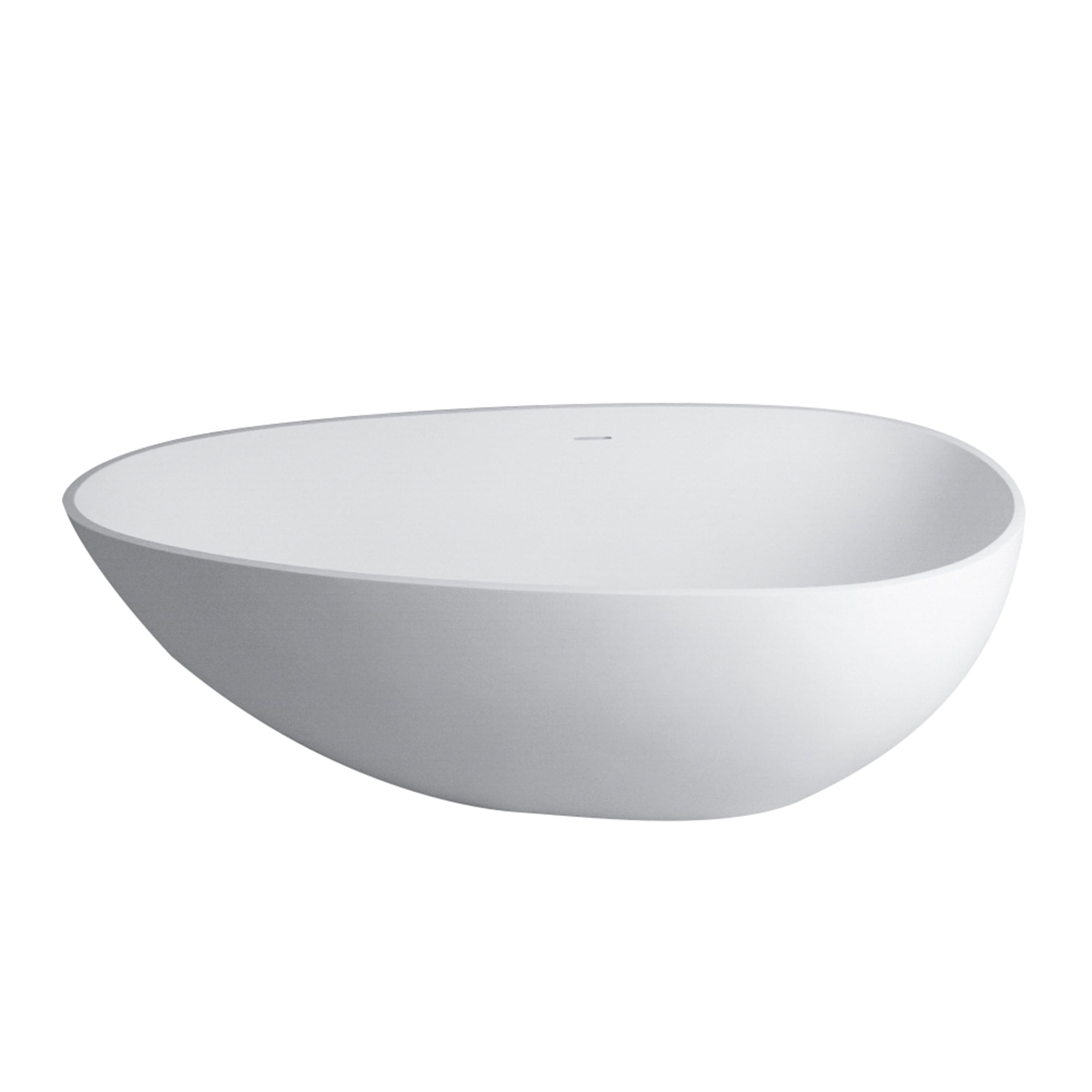 Rainlex 59" Freestanding Bathtub, Egg Shaped Stone Resin Freestanding ...