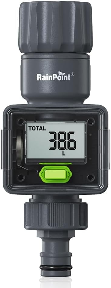 RainPoint Wi-Fi Smart Garden Hose Flow Meter with Real-Time Tracking ...