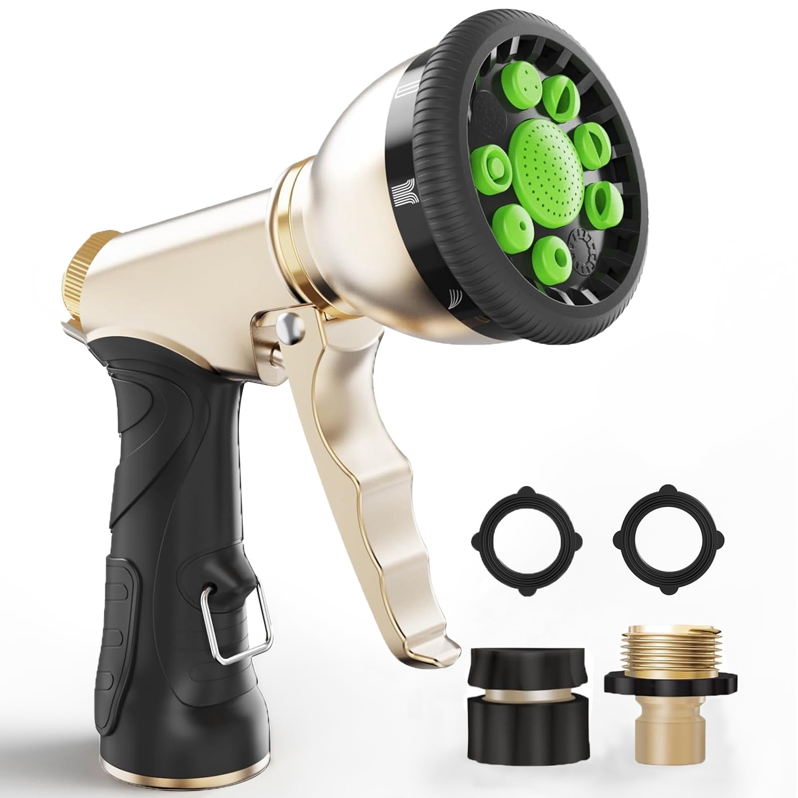 RainPoint Garden Hose Nozzle Sprayer, Watering Nozzles Heavy Duty Metal ...