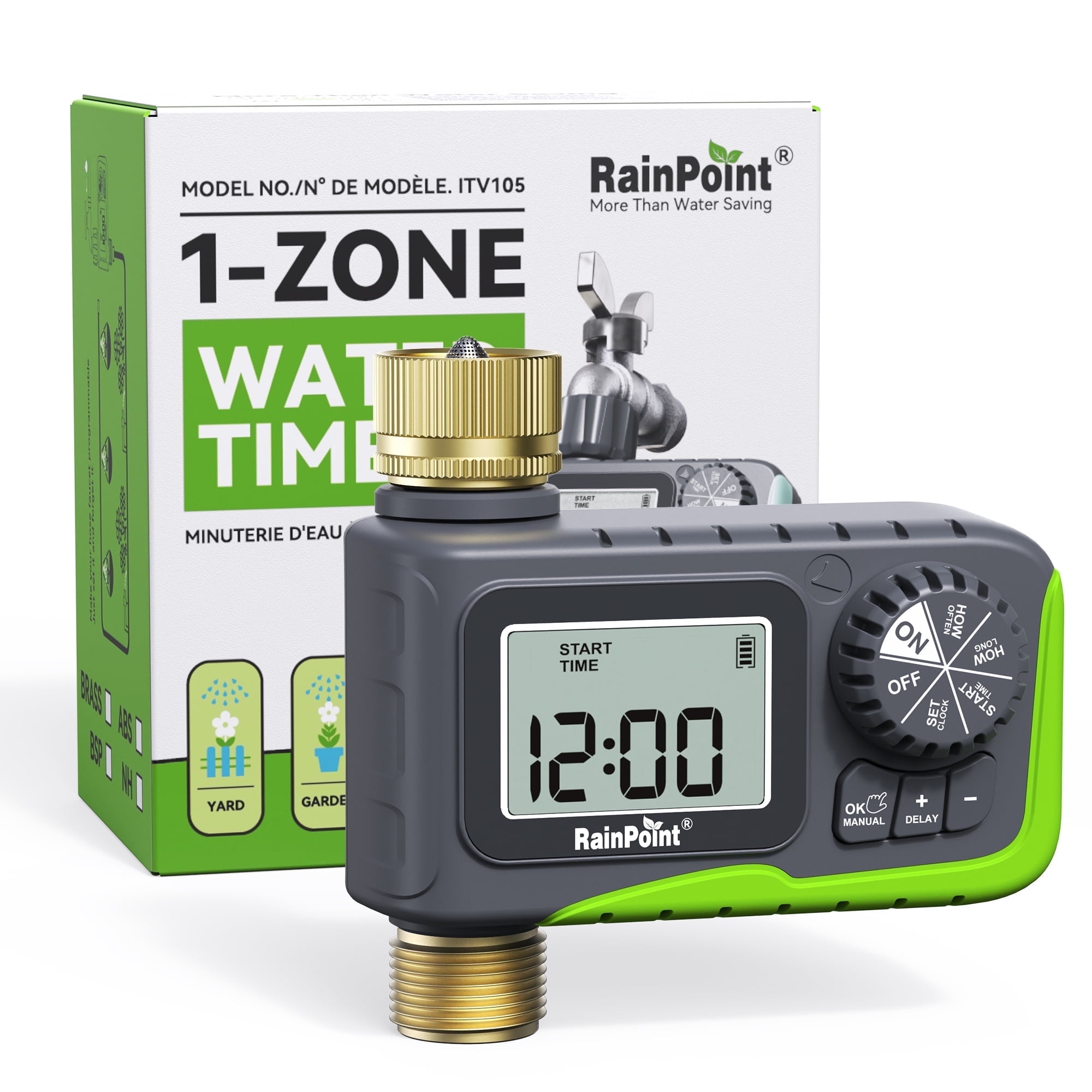 RainPoint Garden Hose Timer Greenhouse Irrigation Faucet Sprinkler ...