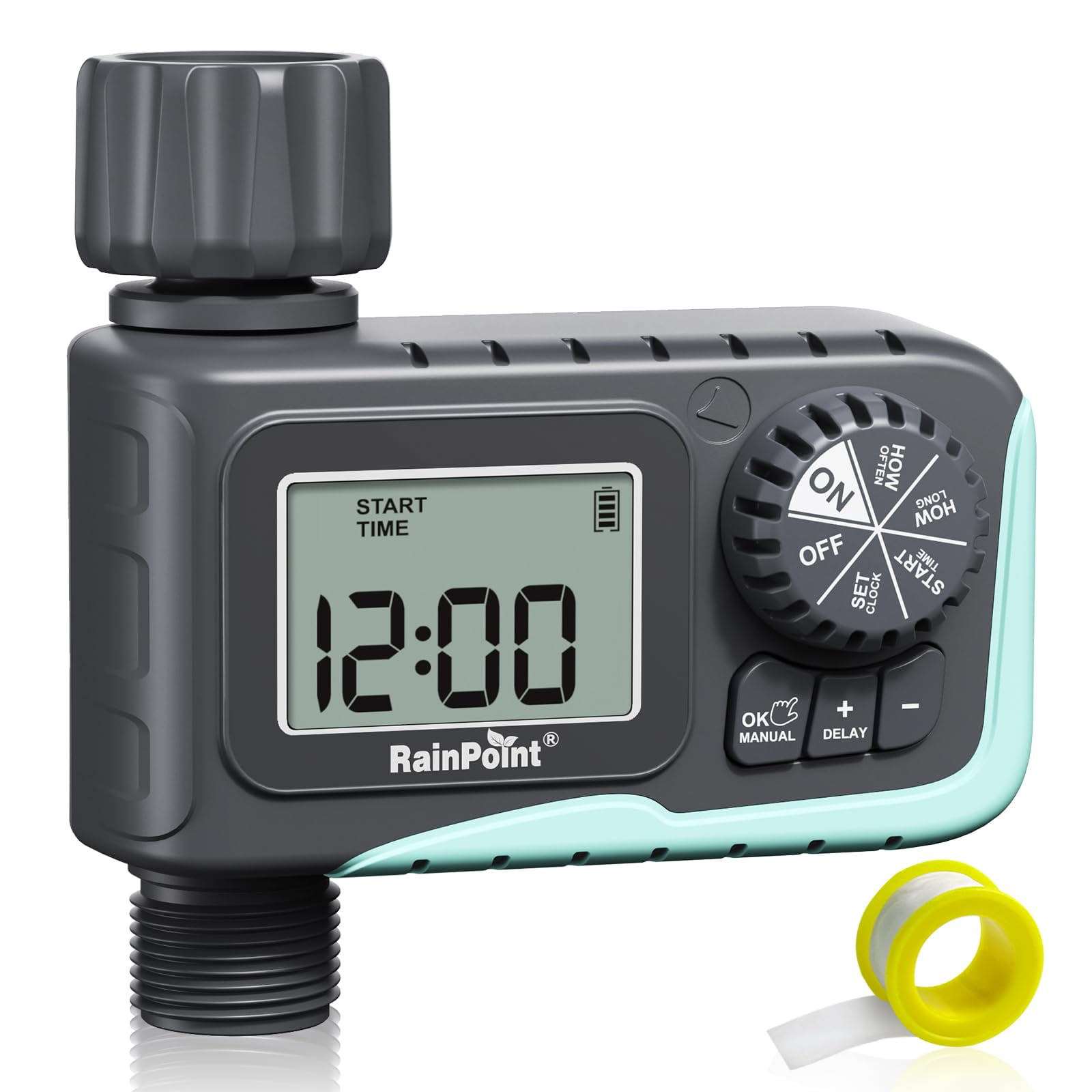 RAINPOINT Sprinkler Timer Outdoor, JKF25 Water Timer for Garden Hose ...