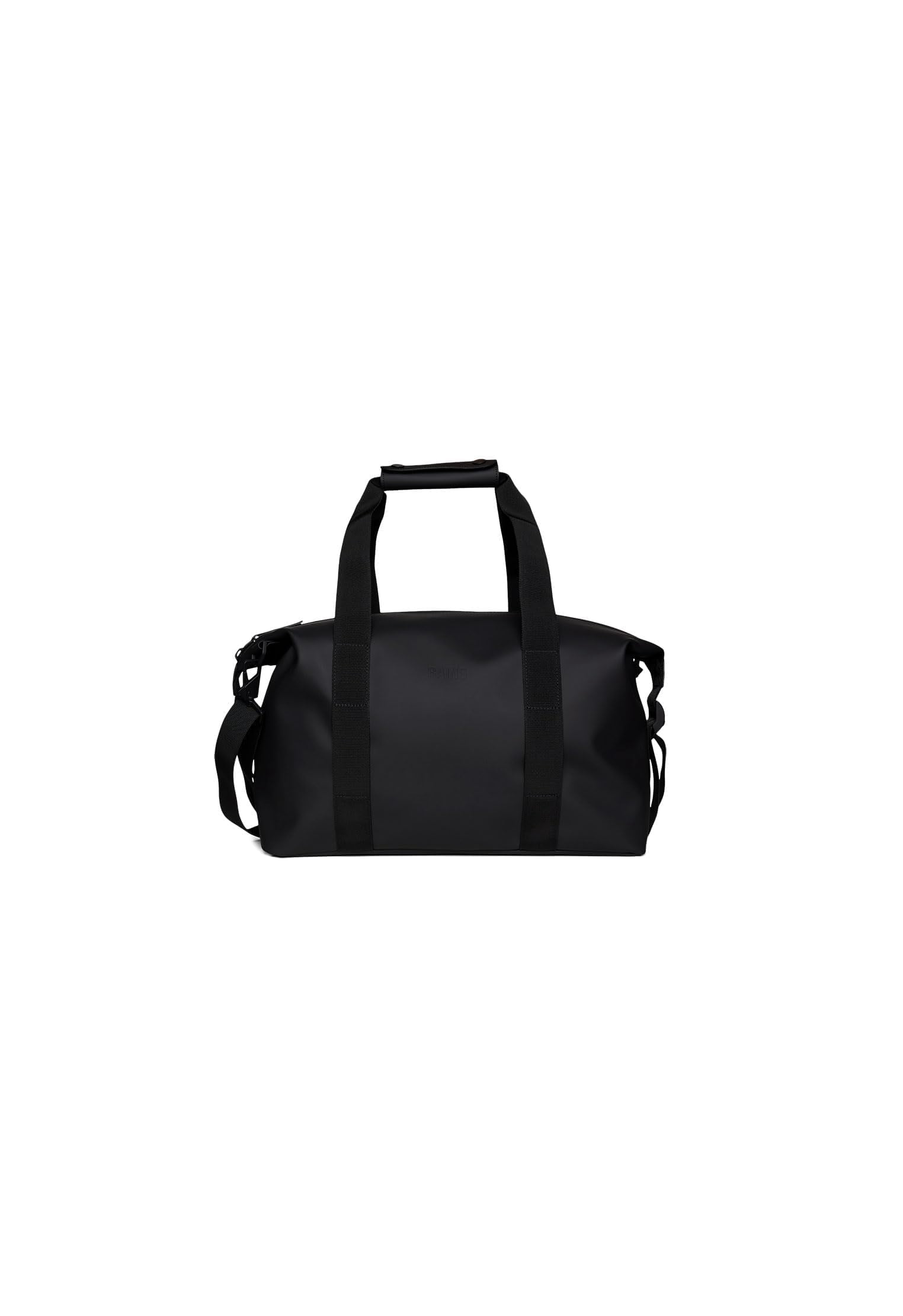 RAINS Hilo Weekend Bag Small - Black Waterproof Travel Duffel for Men ...