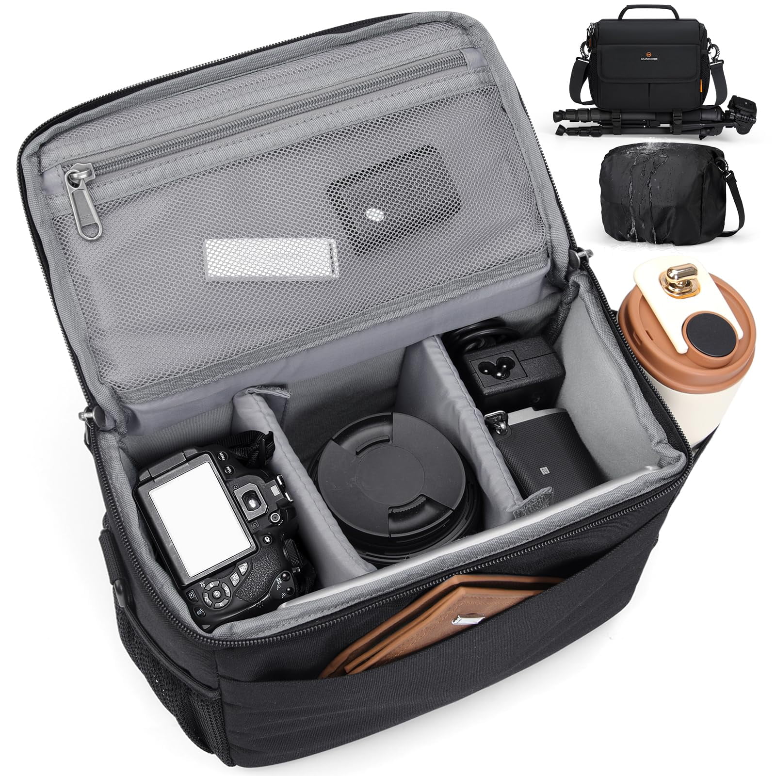 RAINSMORE Camera Bag for IFF17 DSLR SLR Mirrorless Camera,Small Camera ...