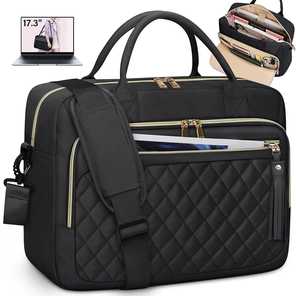 RAINSMORE Laptop Bag 17.4 Inch Briefcase for Women Waterproof Computer ...