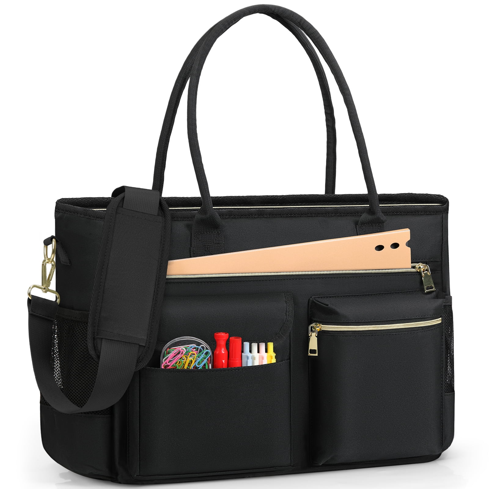RAINSMORE Large Handbag 15.6 Inch Laptop Bag for Women Work Teacher ...