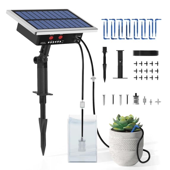 RAINTPOINT Solar Automatic Drip Irrigation Kit System,Solar Garden ...