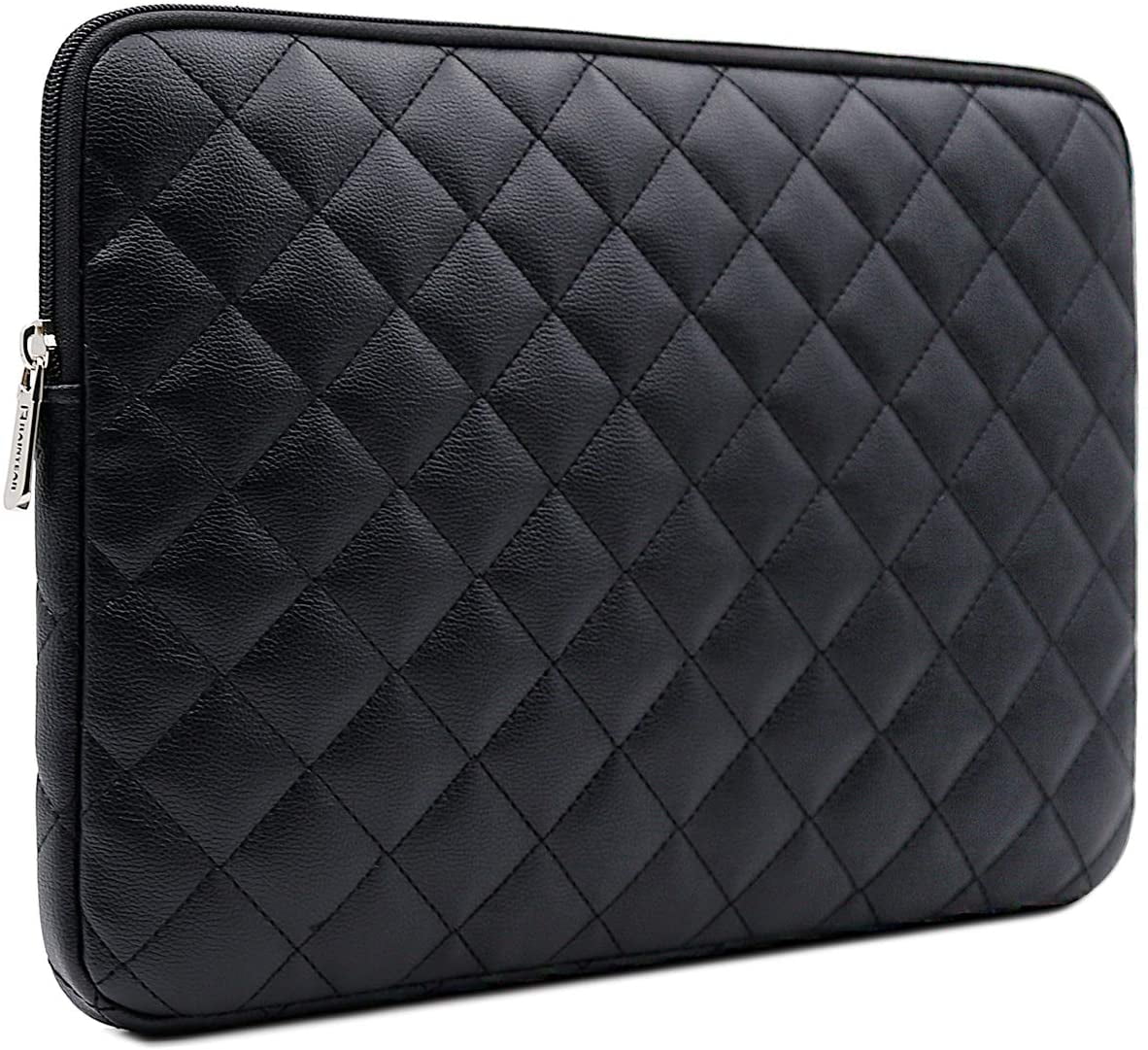 RAINYEAR 14 Inch Laptop Sleeve Diamond PU Leather Case Protective ...