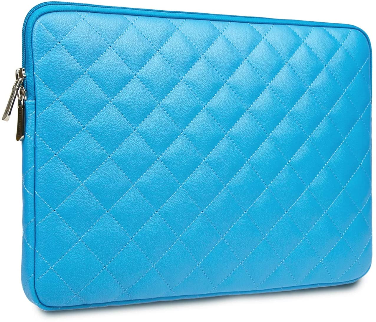 RAINYEAR 15 Inch Laptop Sleeve Diamond PU Leather Case Protective ...