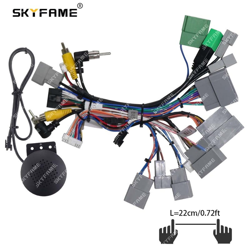 RAISE Car 16pin Wiring Harness Adapter Canbus Box Decoder Android Radio ...