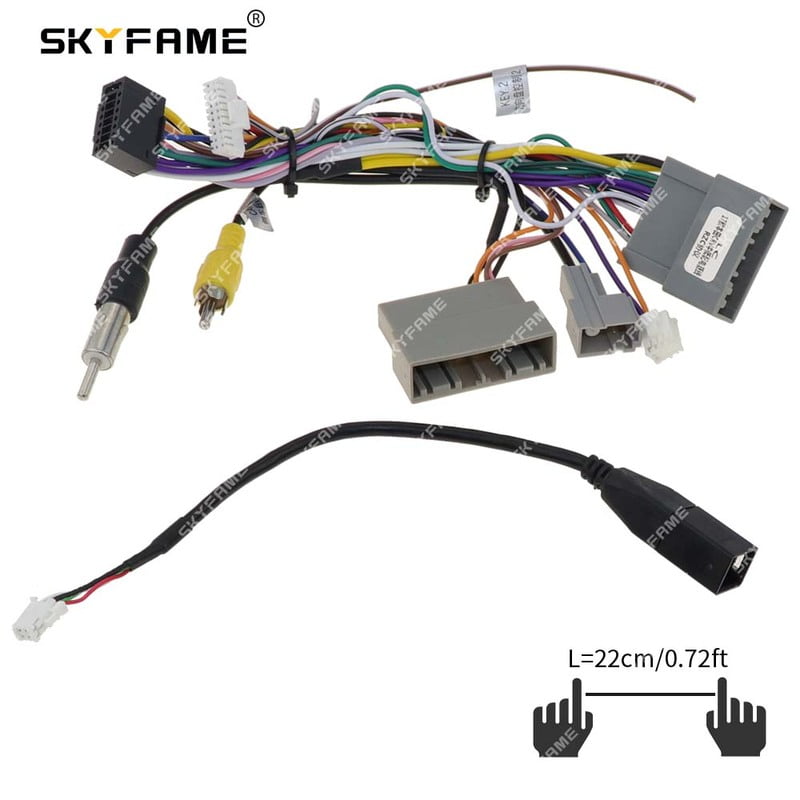 RAISE Car 16pin Wiring Harness Adapter Canbus Box Decoder Android Radio ...