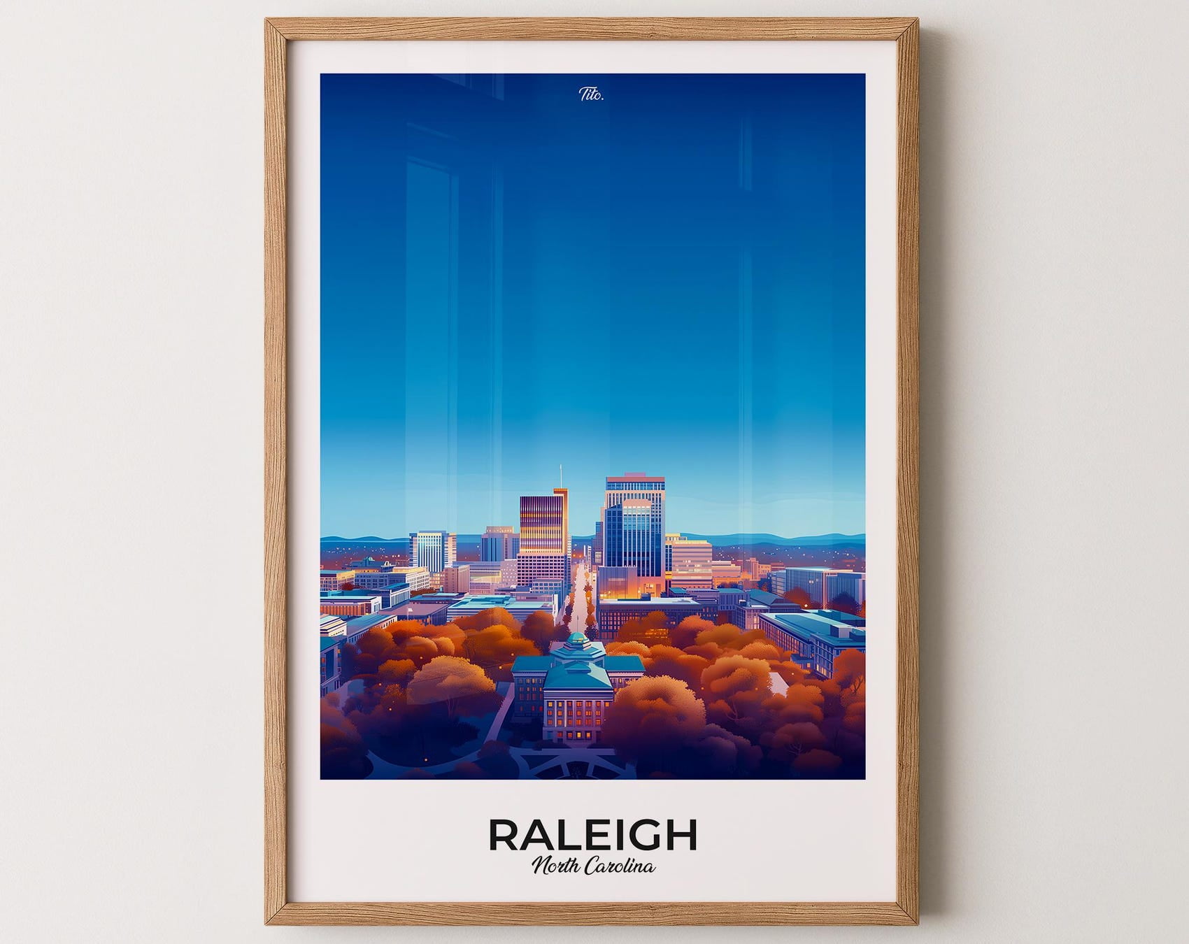 RALEIGH Poster, Raleigh Travel Poster, Raleigh Art Print, Raleigh Wall ...